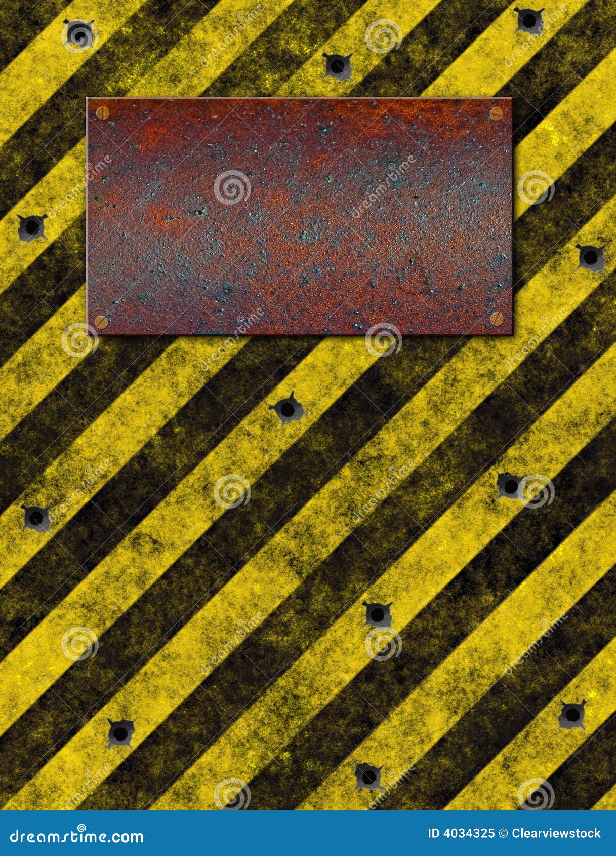 Warning Sign bulletholes stock vector. Illustration of industry - 4034325