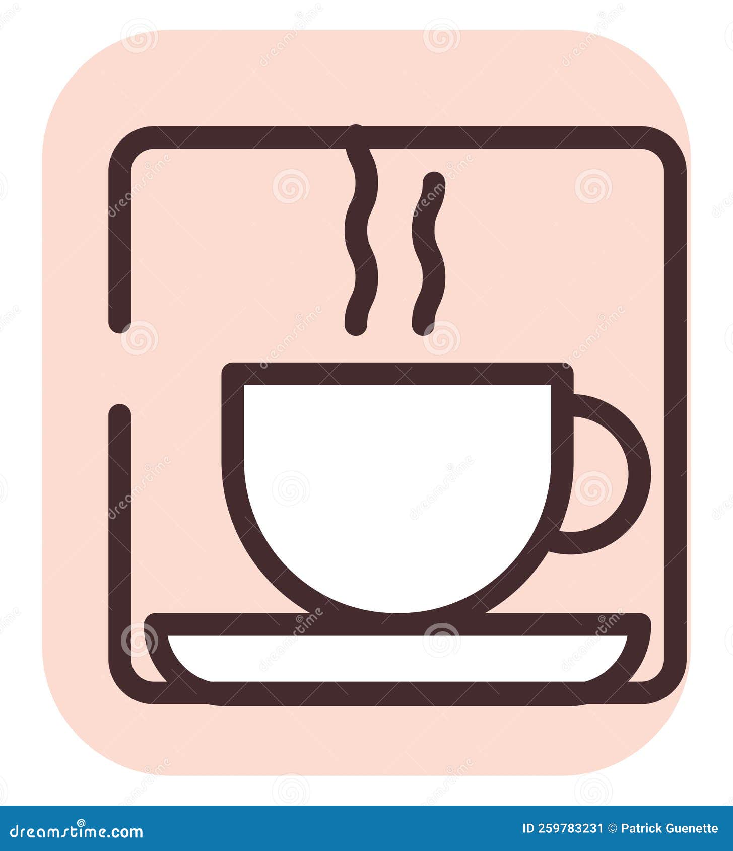 Warning sign cafe, icon stock vector. Illustration of shop - 259783231