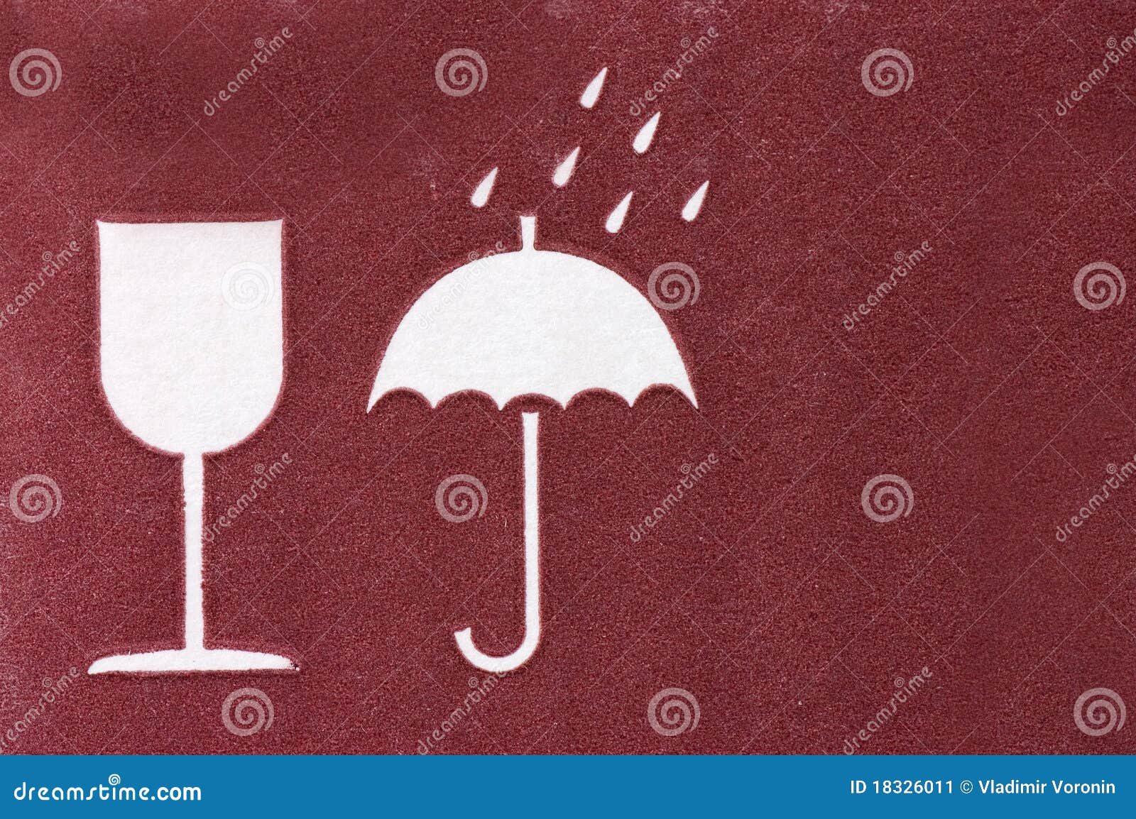 Warning Sign on a Cardboard Box Stock Image - Image of package, sign ...