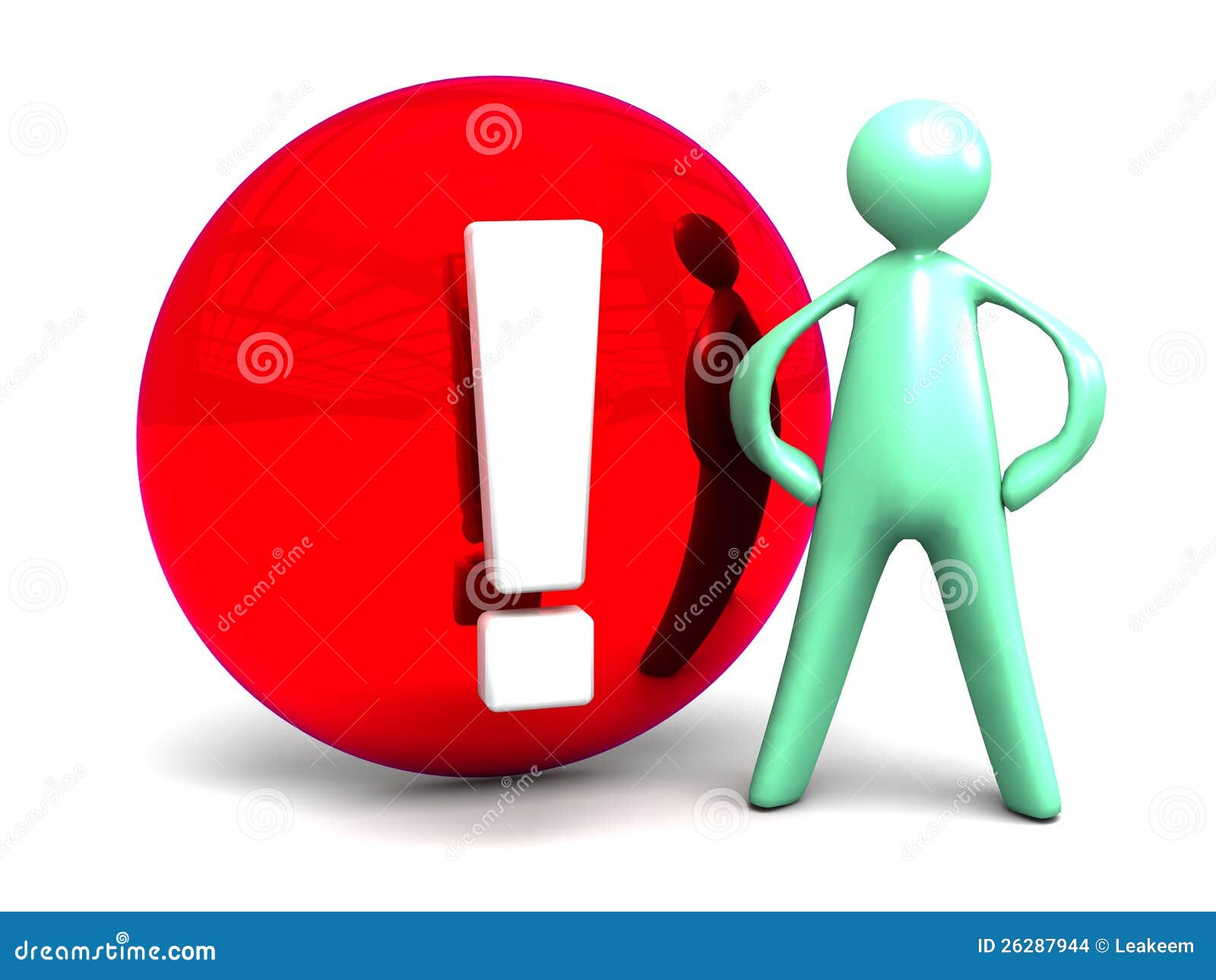 Warning Sign and Cartoon Man Stock Illustration - Illustration of ...