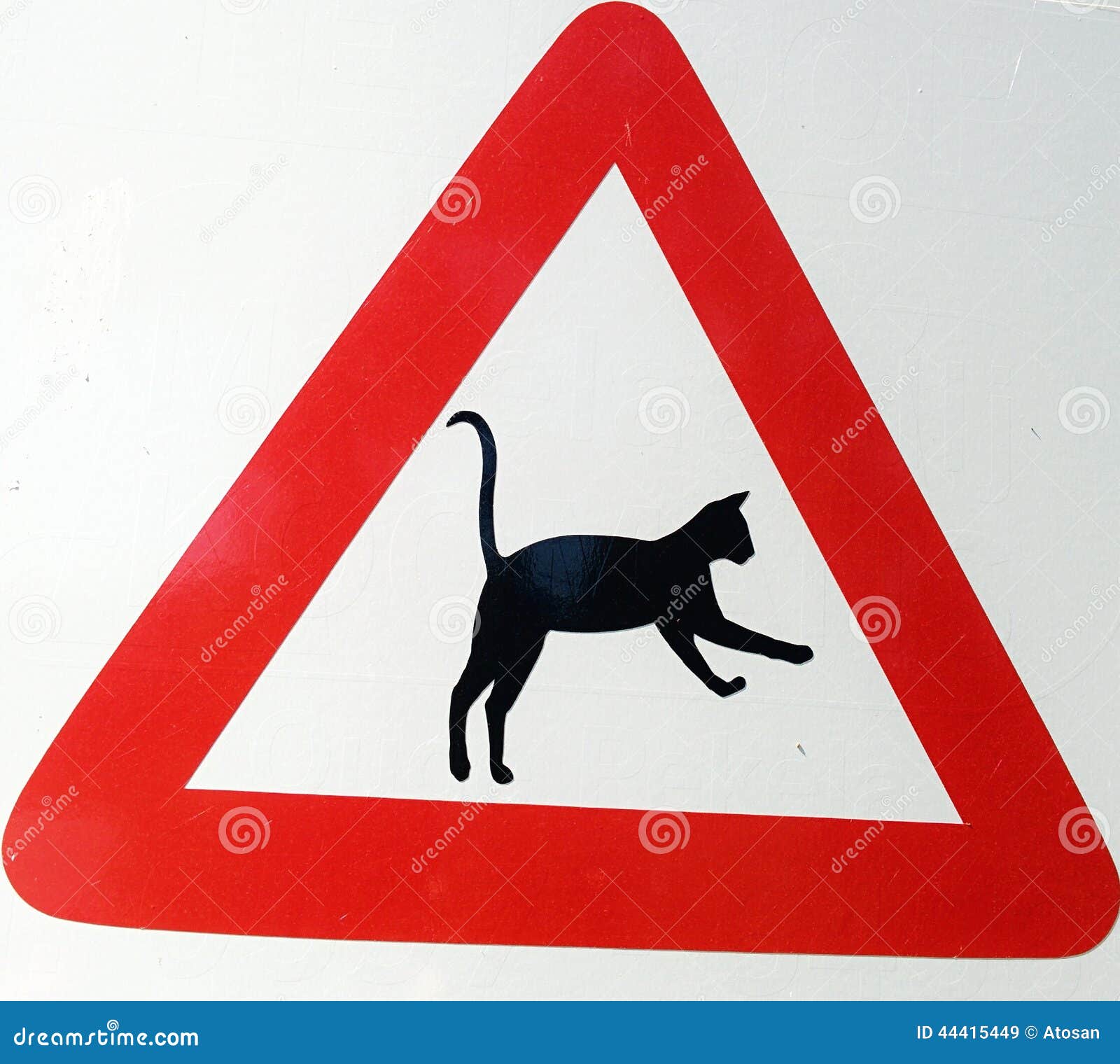 Warning sign cats stock image. Image of cats, sign, jumping - 44415449