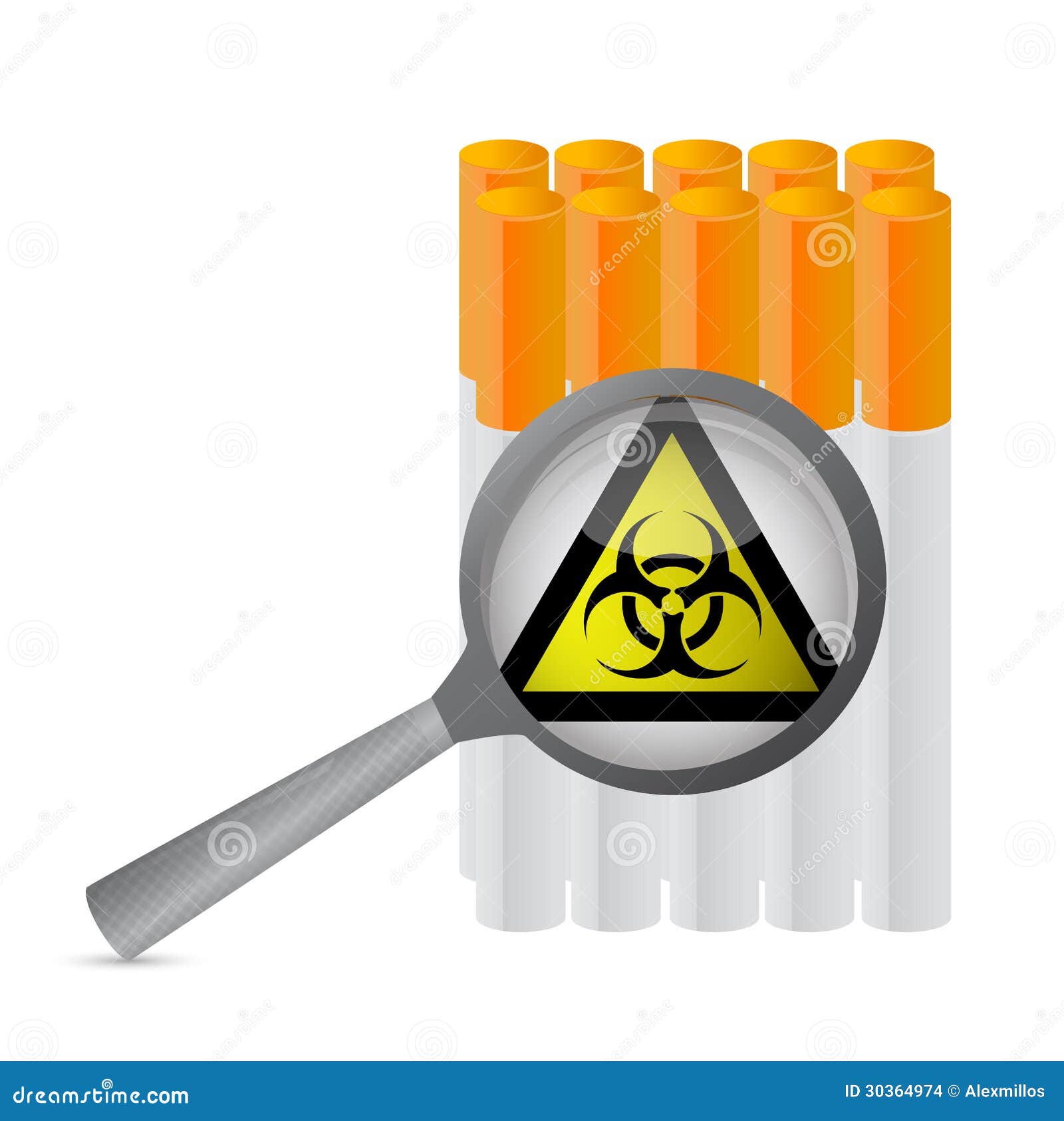 Warning Sign and Cigarette Illustration Stock Illustration ...