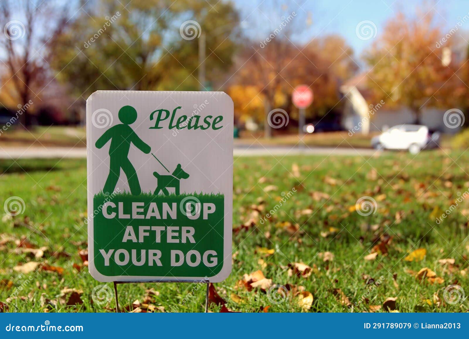 The Warning Sign: Clean Up after Your Dog Stock Image - Image of ...