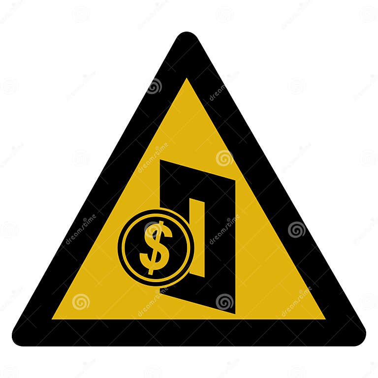 Warning sign - coin op stock illustration. Illustration of safety - 7573033