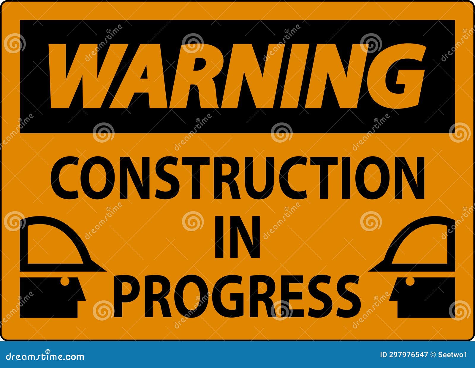 Warning Sign Construction in Progress Stock Vector - Illustration of ...