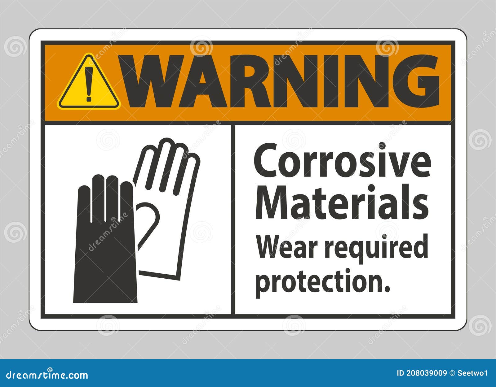 Sign Of Corrosive Substance. Warning Sign Corrosive Substance. Yellow ...