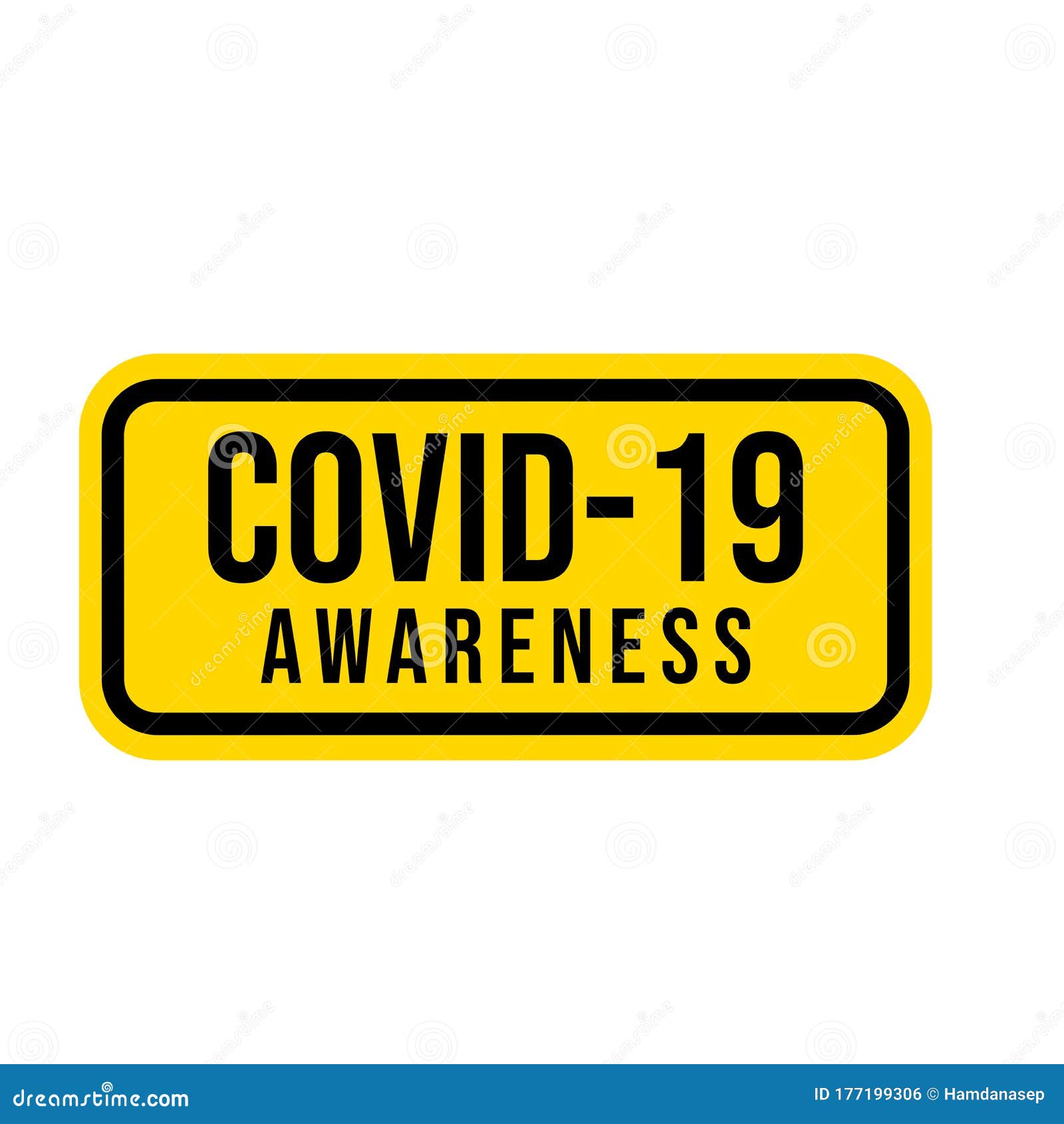 Vector of the Covid-19 Corona Virus Disease 2019 Awareness Warning Sign ...