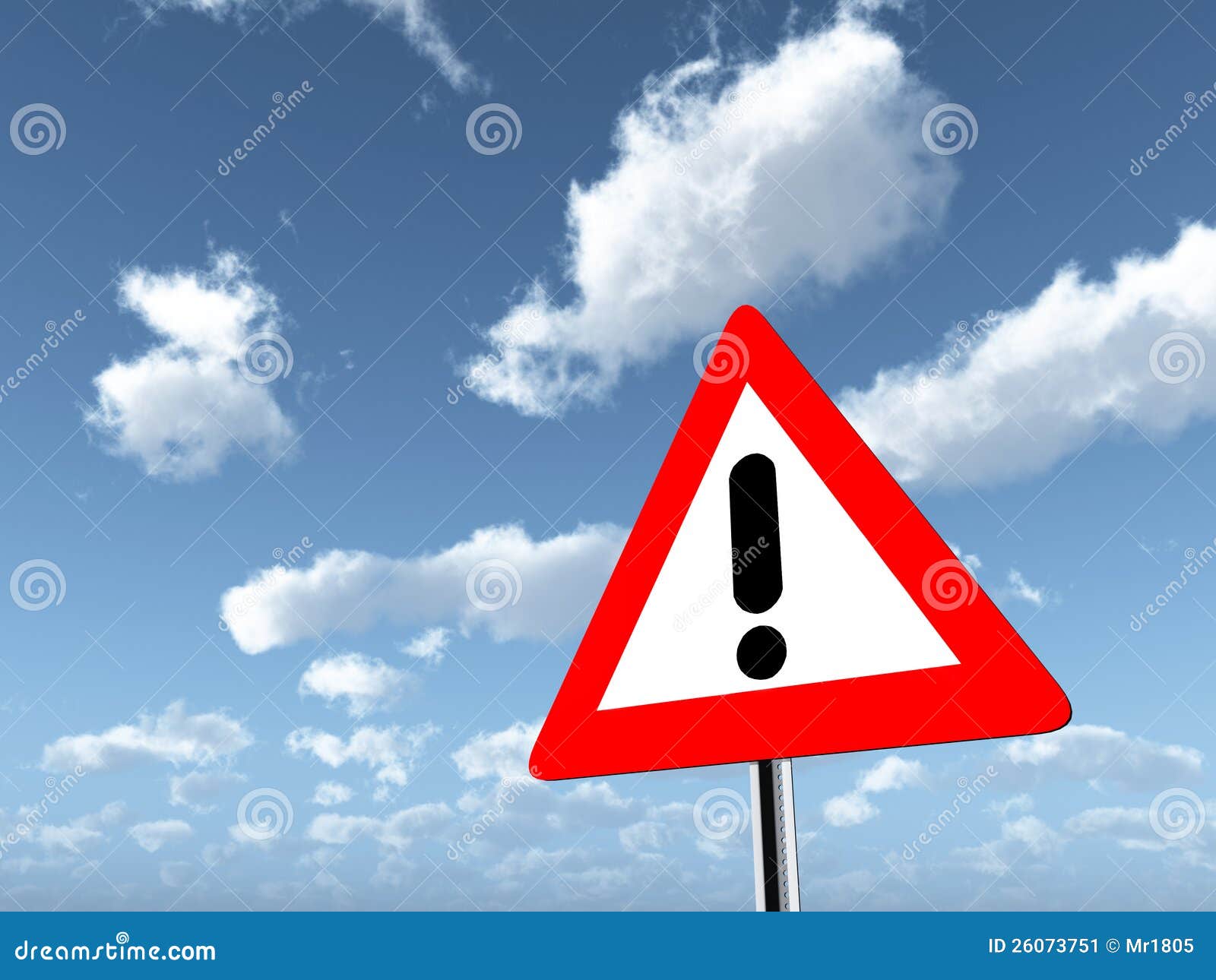 Warning Sign Danger Ahead stock illustration. Illustration of speed ...