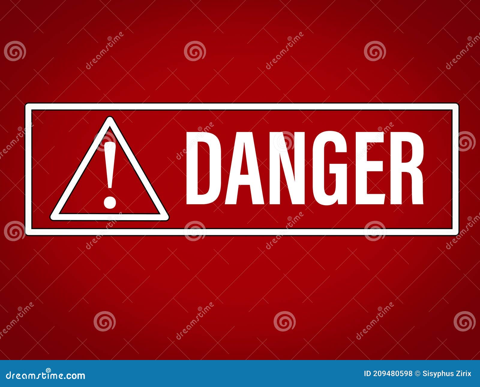 Warning Sign, "danger" Text Illustration Image Stock Illustration ...