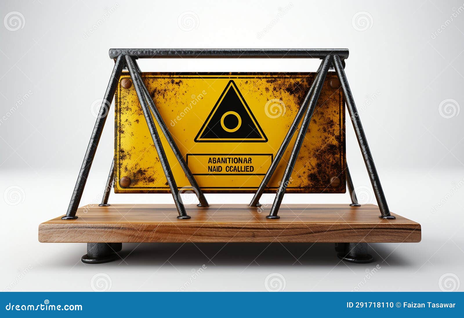 "Warning Sign of Danger on a White Background" Generative Ai Stock ...