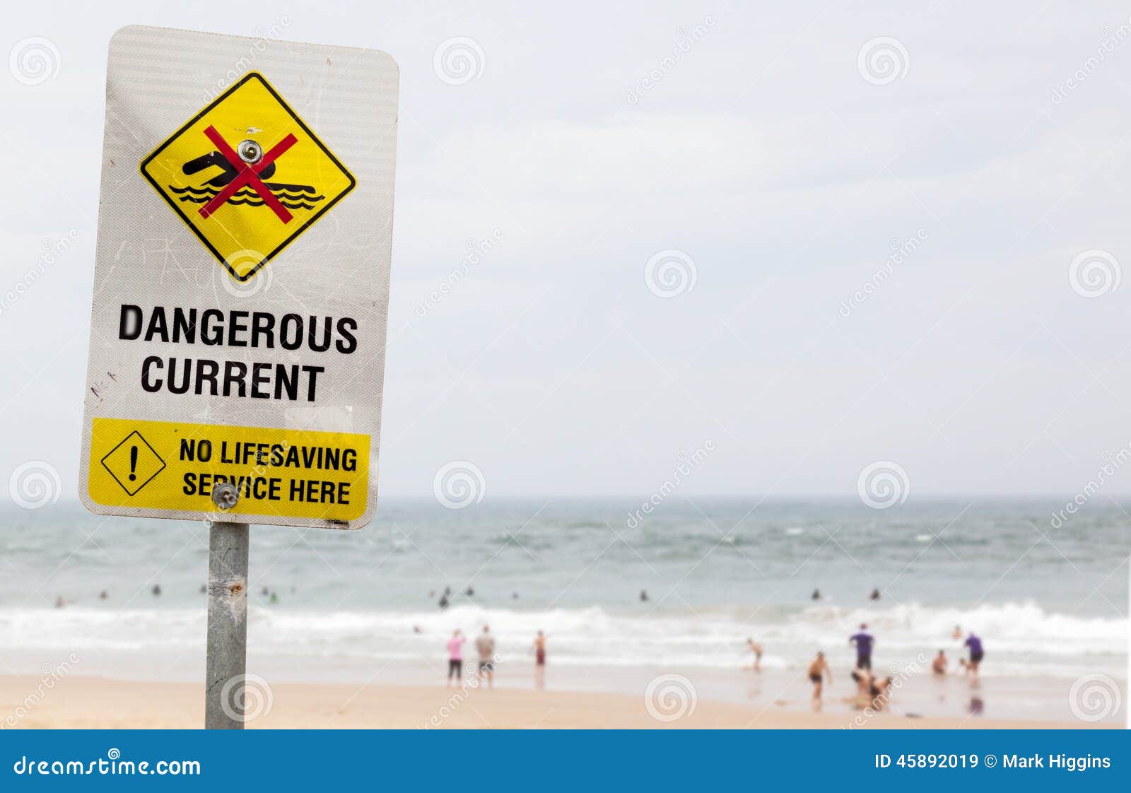 Warning sign stock image. Image of beach, sign, icons - 45892019