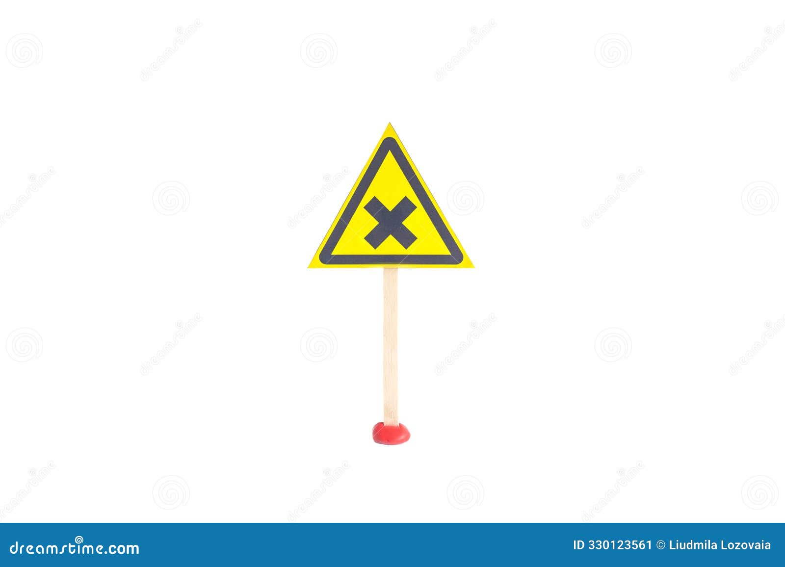 Warning Sign Dangerous Irritating Substances, Black Cross Lines in a ...