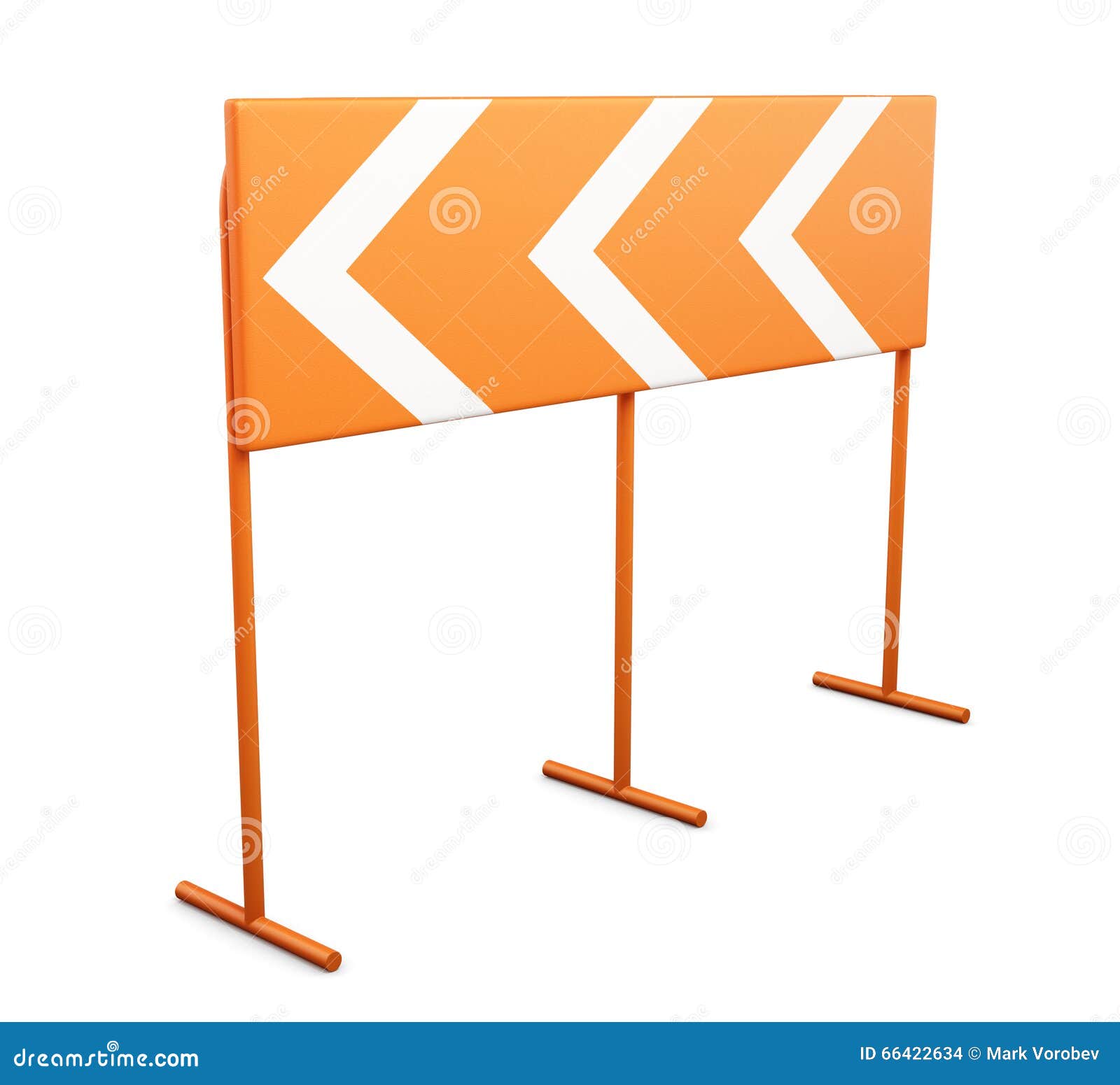 Warning Sign Dangerous Turn on a White Background. 3d Rendering Stock ...