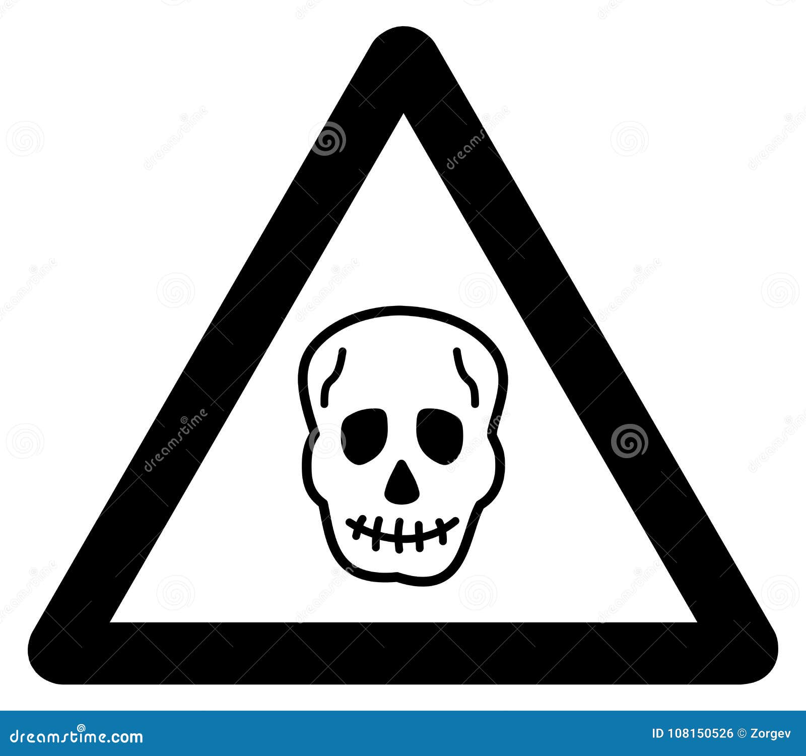 Warning sign death stock illustration. Illustration of warning - 108150526