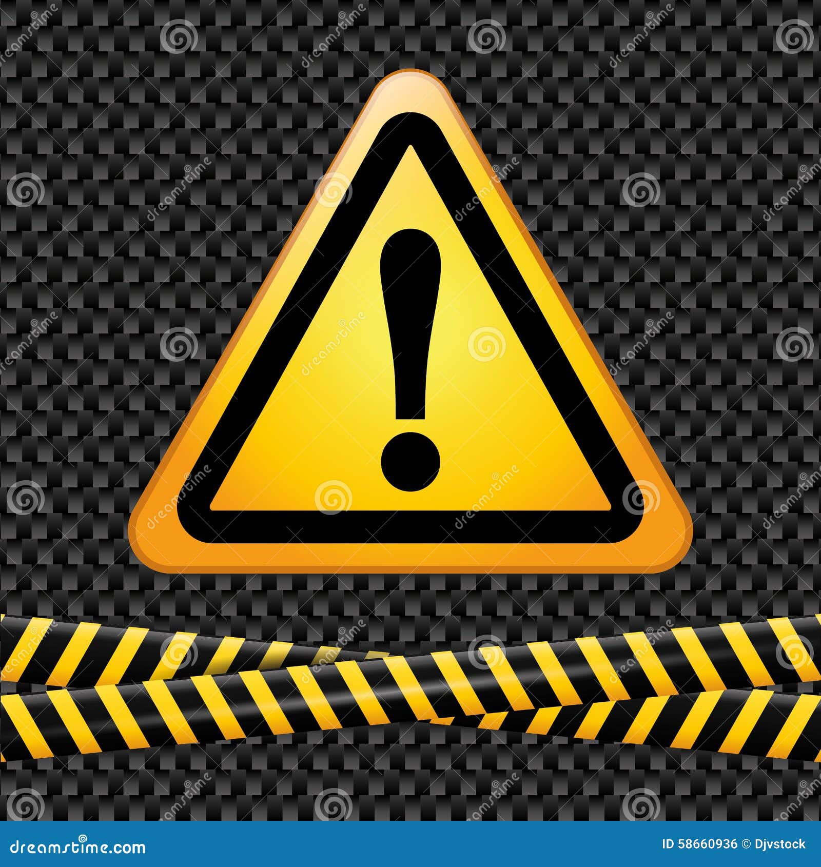 Warning sign design stock vector. Illustration of safety - 58660936