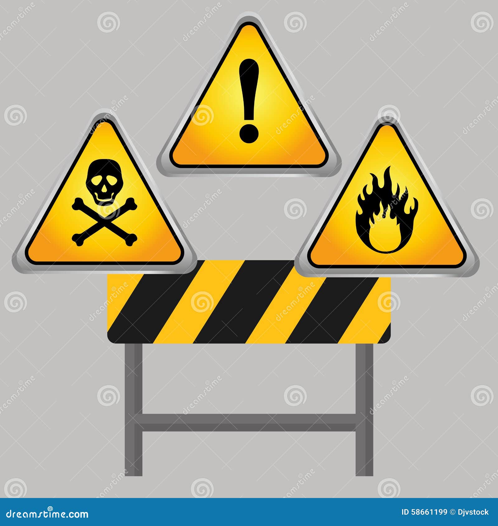 Warning sign design stock vector. Illustration of notification - 58661199
