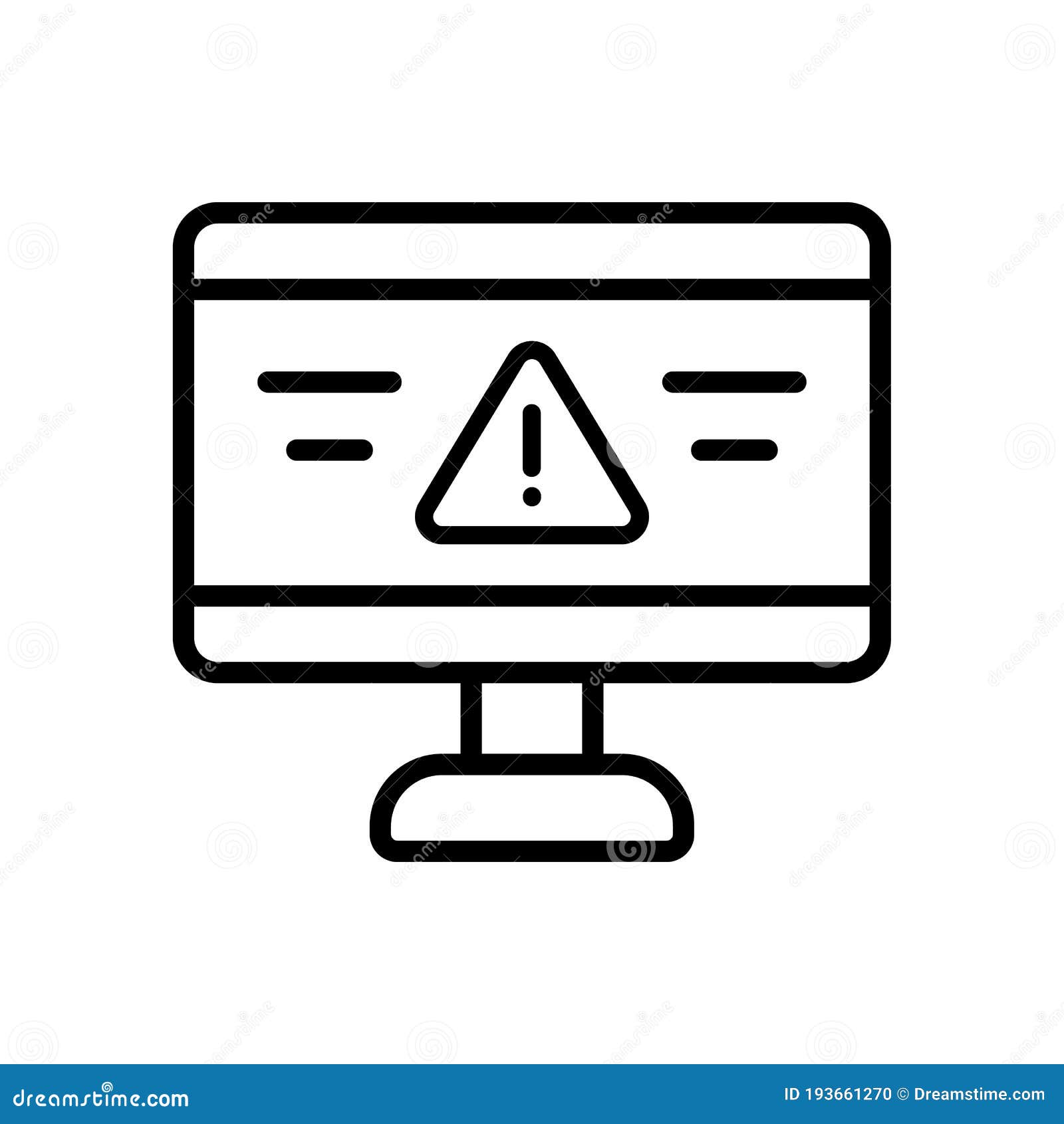 Warning Sign Desktop Icon. Simple Line, Outline Vector Elements of ...