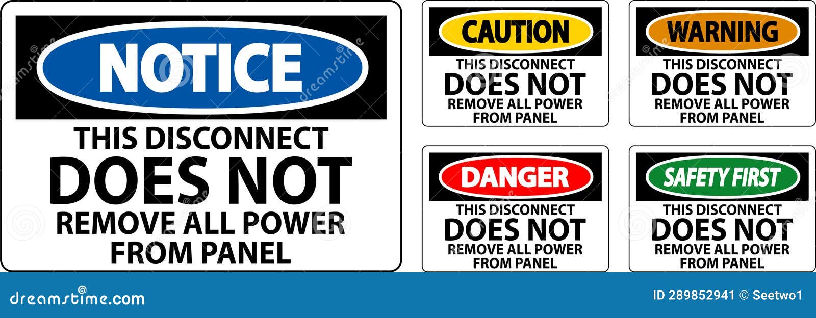 Warning Sign, this Disconnect Does Not Remove All Power from Panel ...