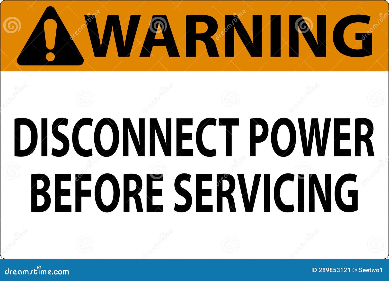 Warning Sign Disconnect Power before Servicing Stock Vector ...