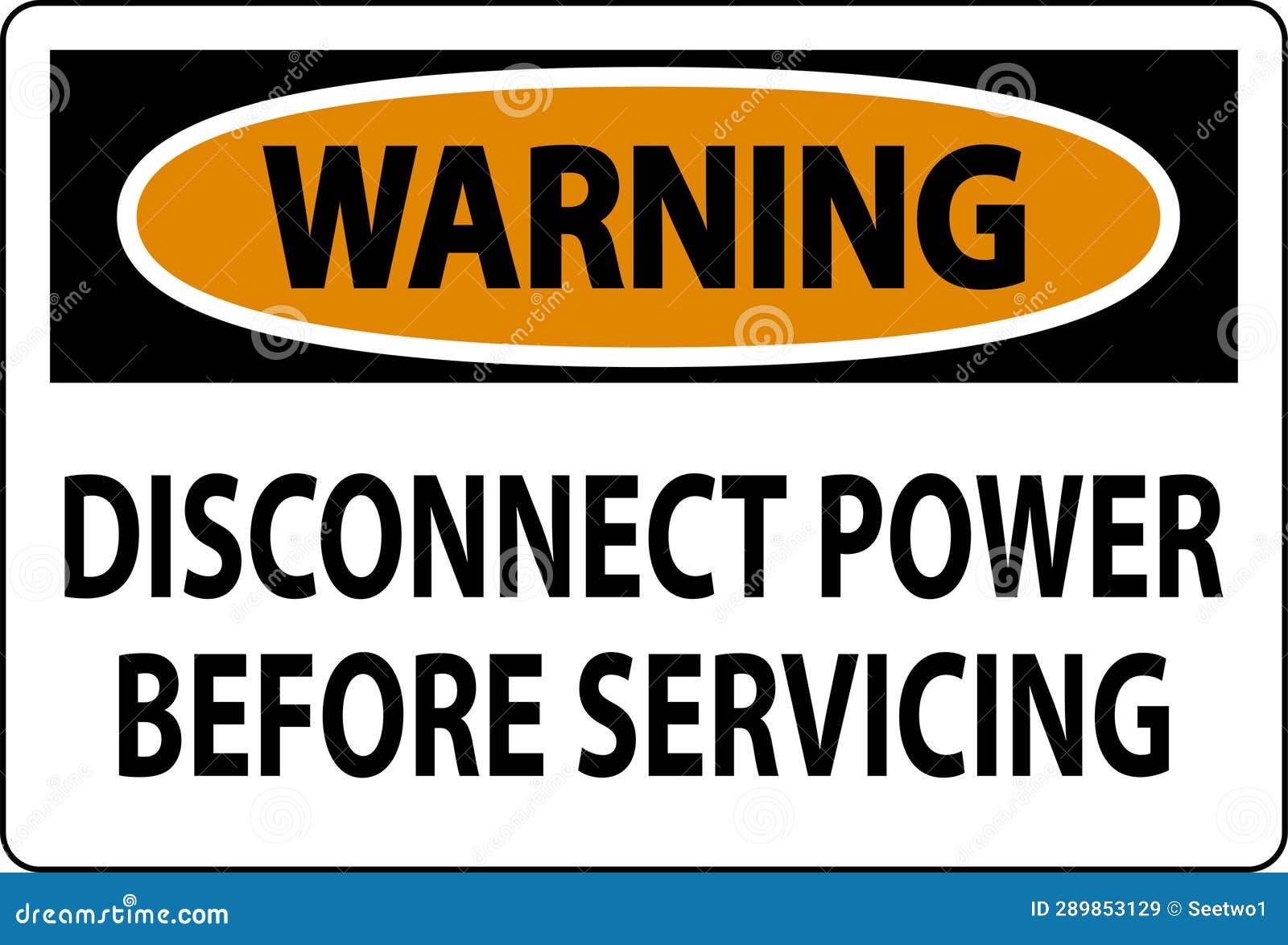 Warning Sign Disconnect Power before Servicing Stock Vector ...