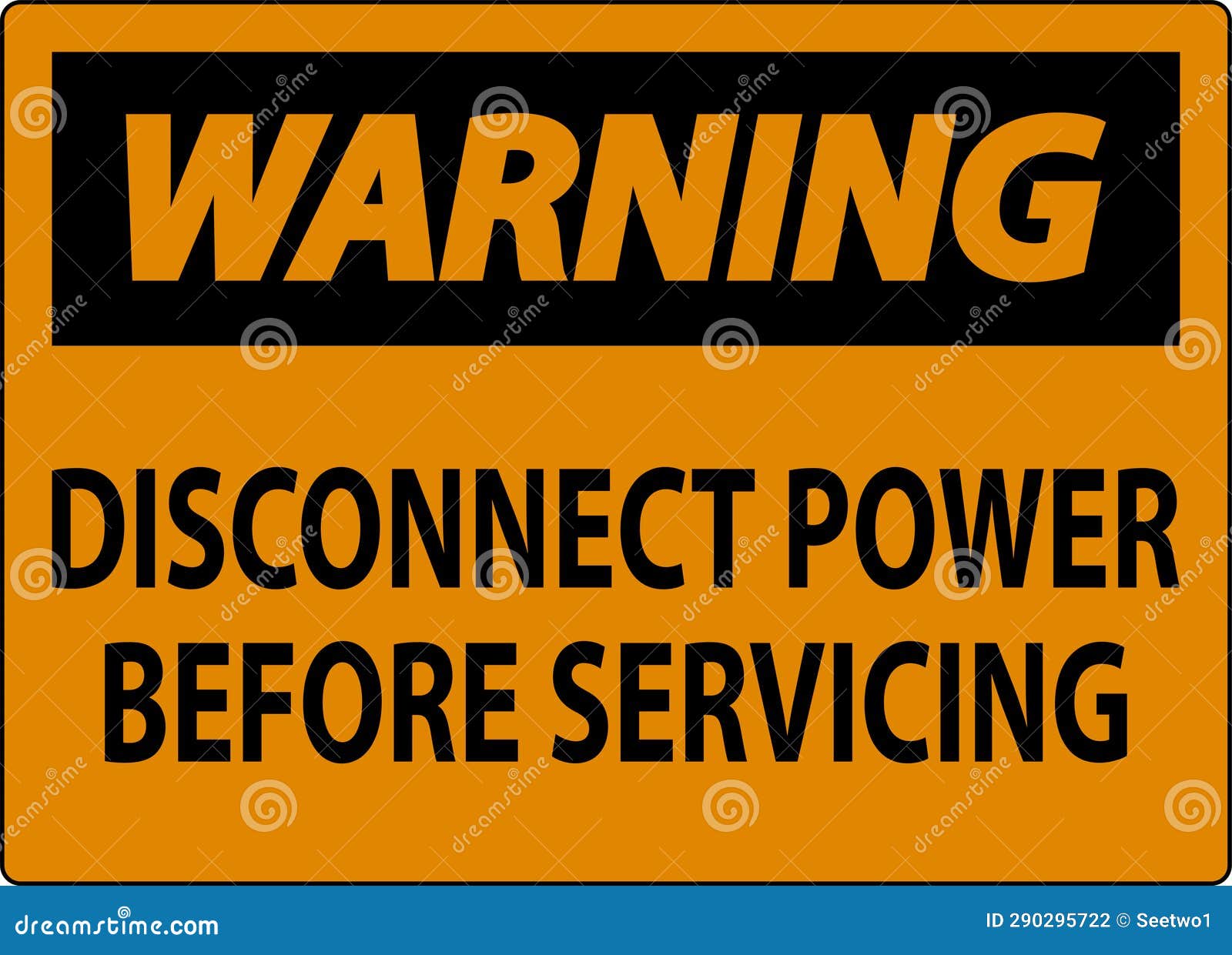 Warning Sign Disconnect Power before Servicing Stock Vector ...