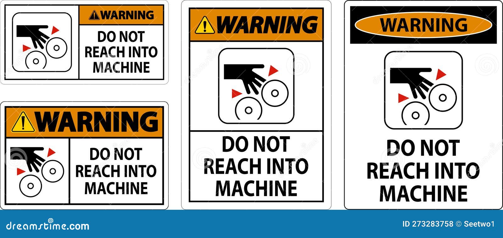 Warning Sign Do Not Reach into Machine Stock Illustration ...