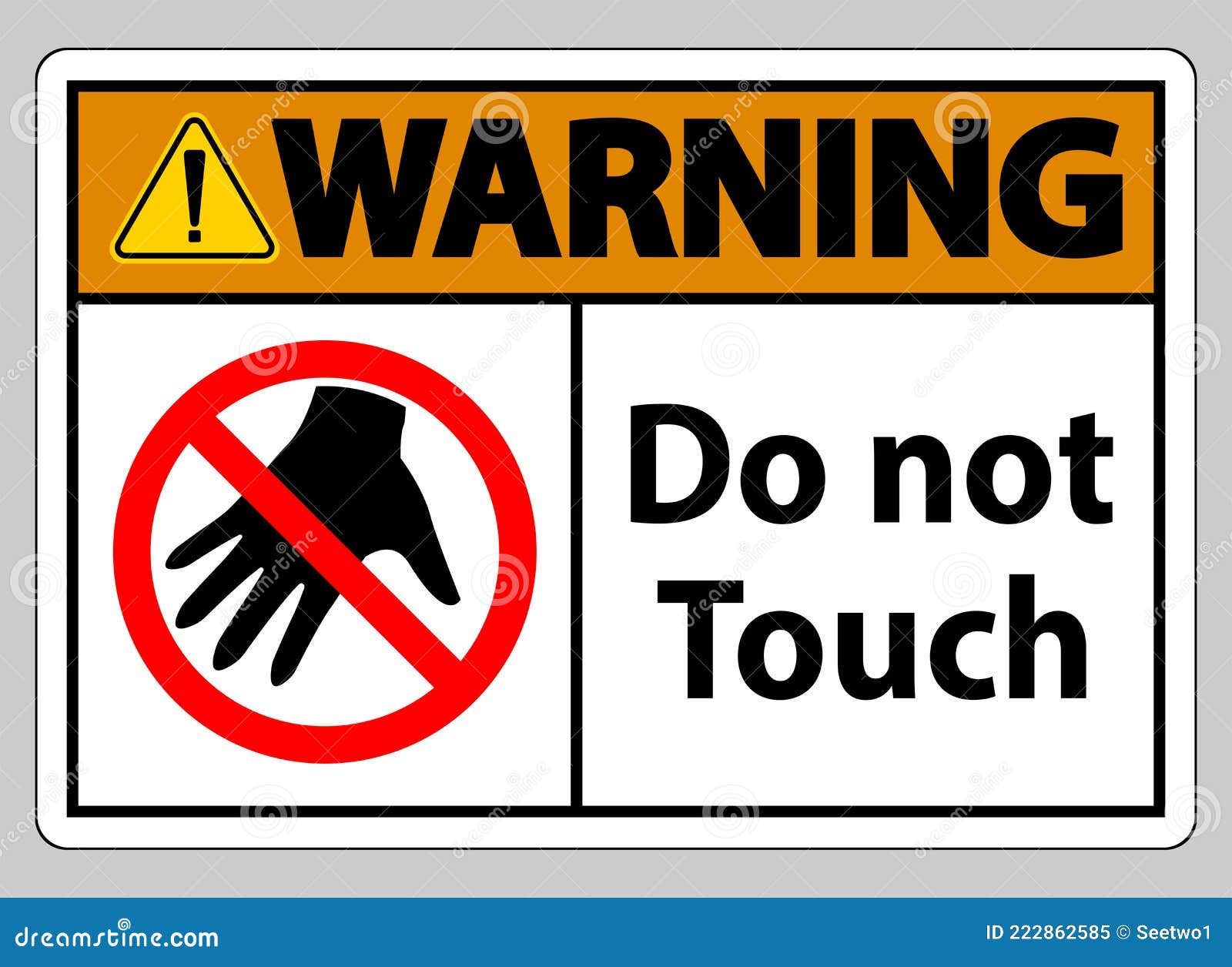 Warning Sign Do Not Touch and Please Do Not Touch Stock Vector ... Warning Sign Do Not Touch and Please Do Not Touch Stock Vector ...