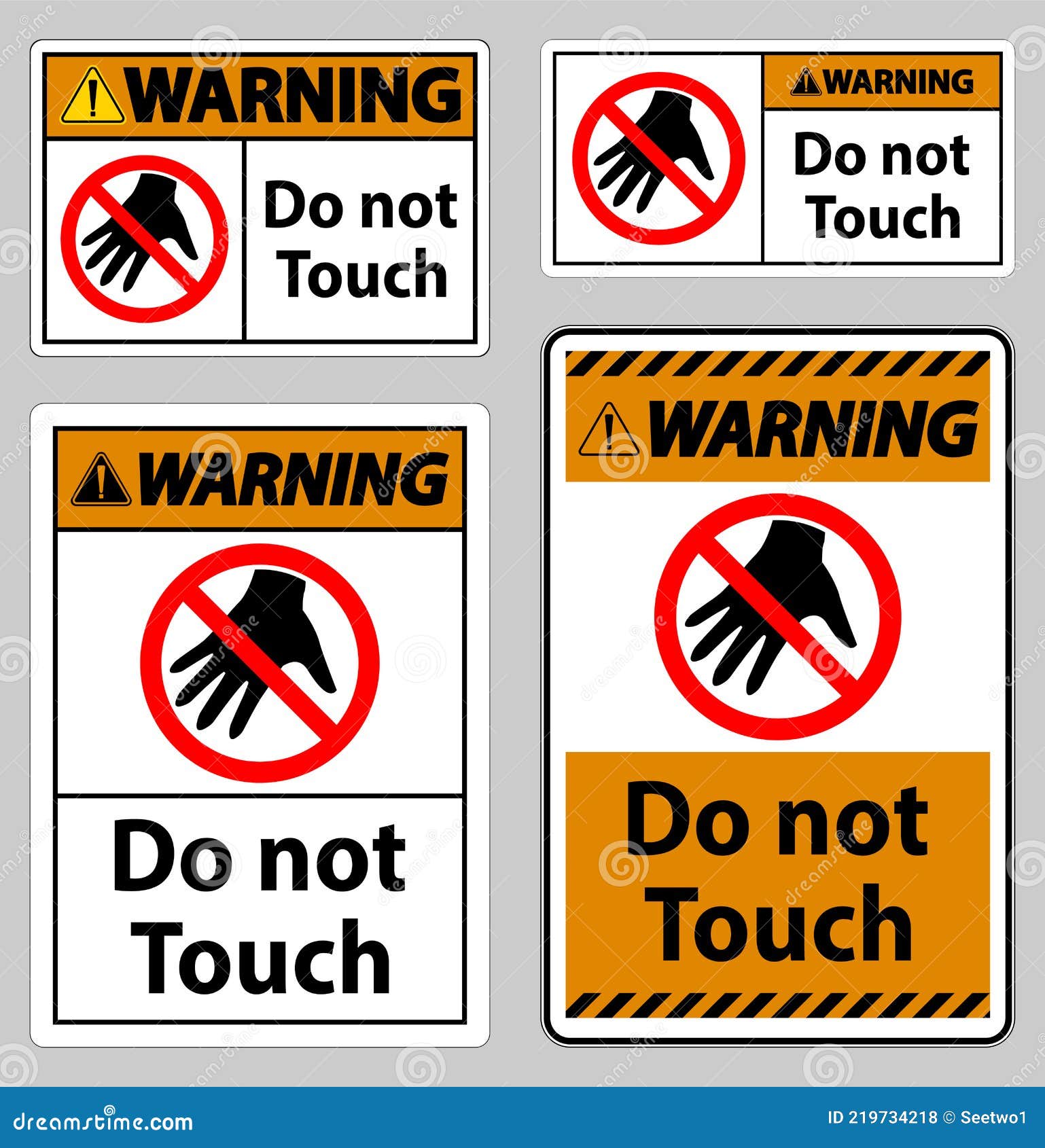Warning Sign Do Not Touch and Please Do Not Touch Stock Vector ... Warning Sign Do Not Touch and Please Do Not Touch Stock Vector ...