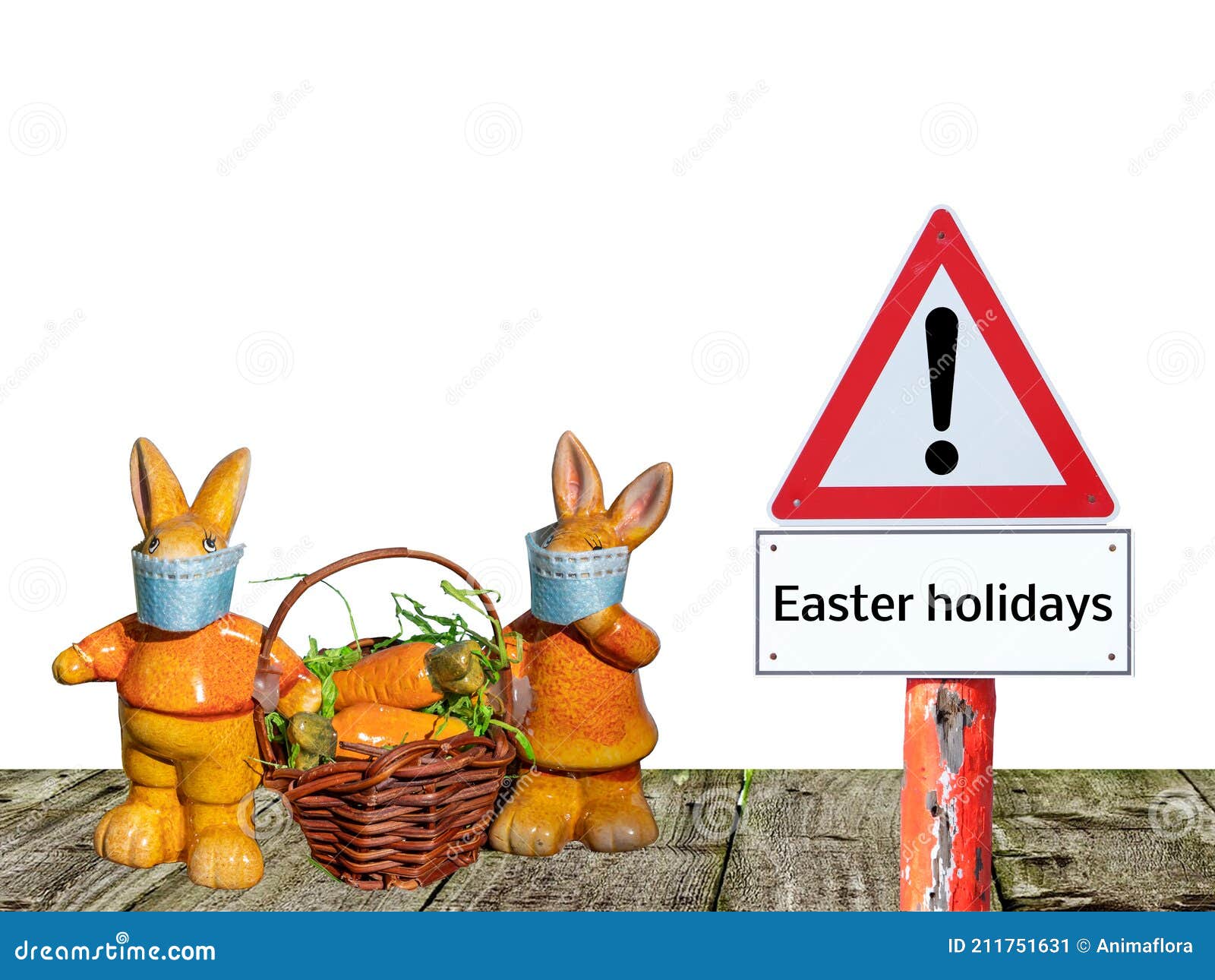 Warning Sign Easter Holidays Isolated on White Background Stock Image ...