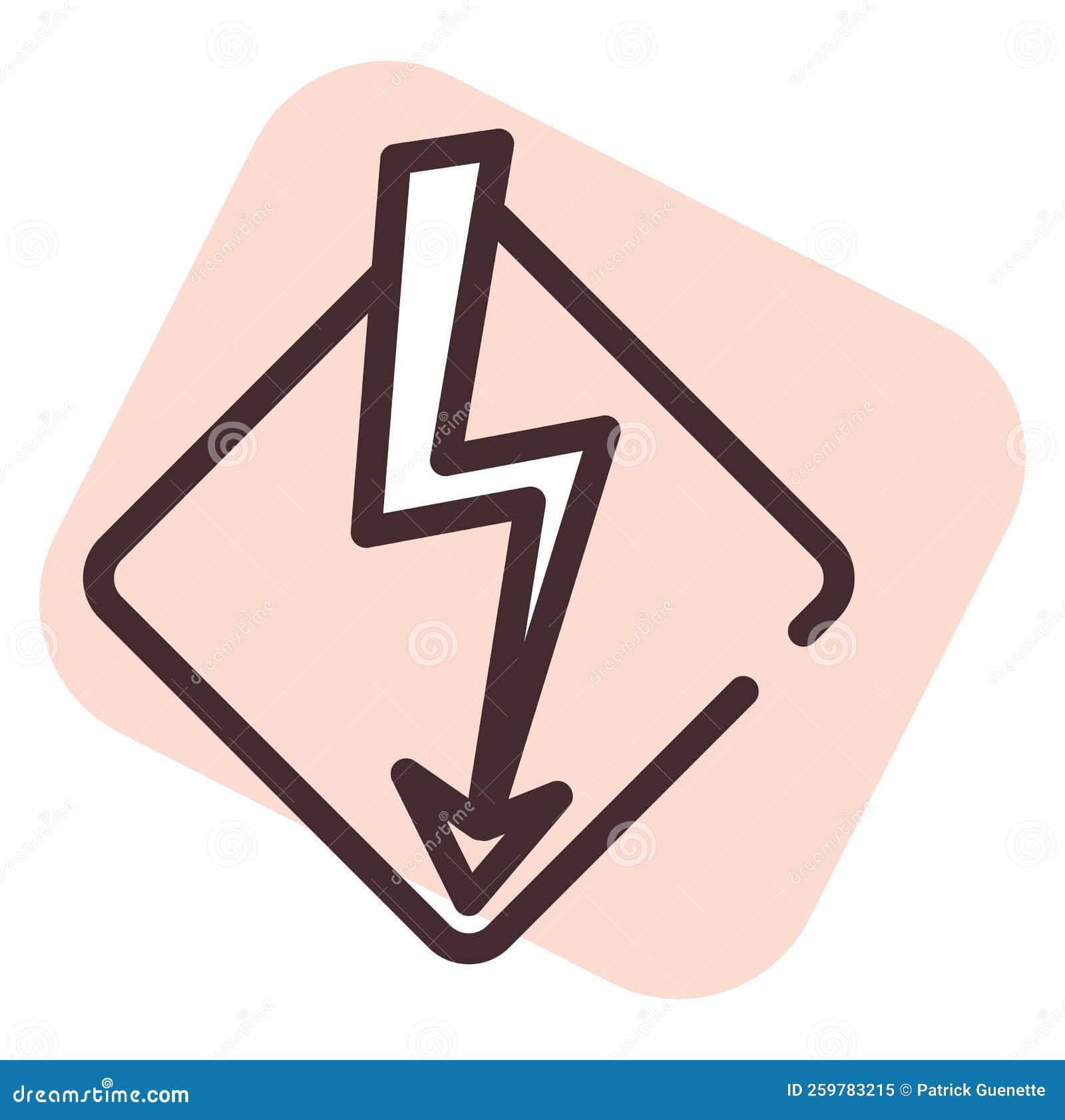 Warning Sign Electric Shock, Icon Stock Vector - Illustration of ...