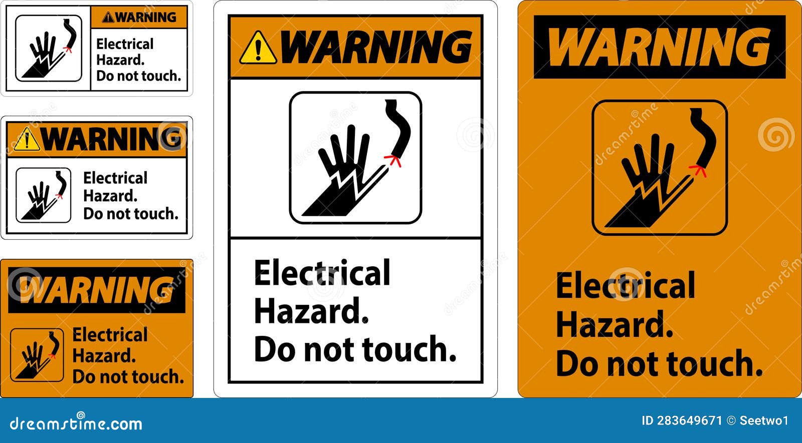 Warning Sign Electrical Hazard. Do Not Touch Stock Vector ...