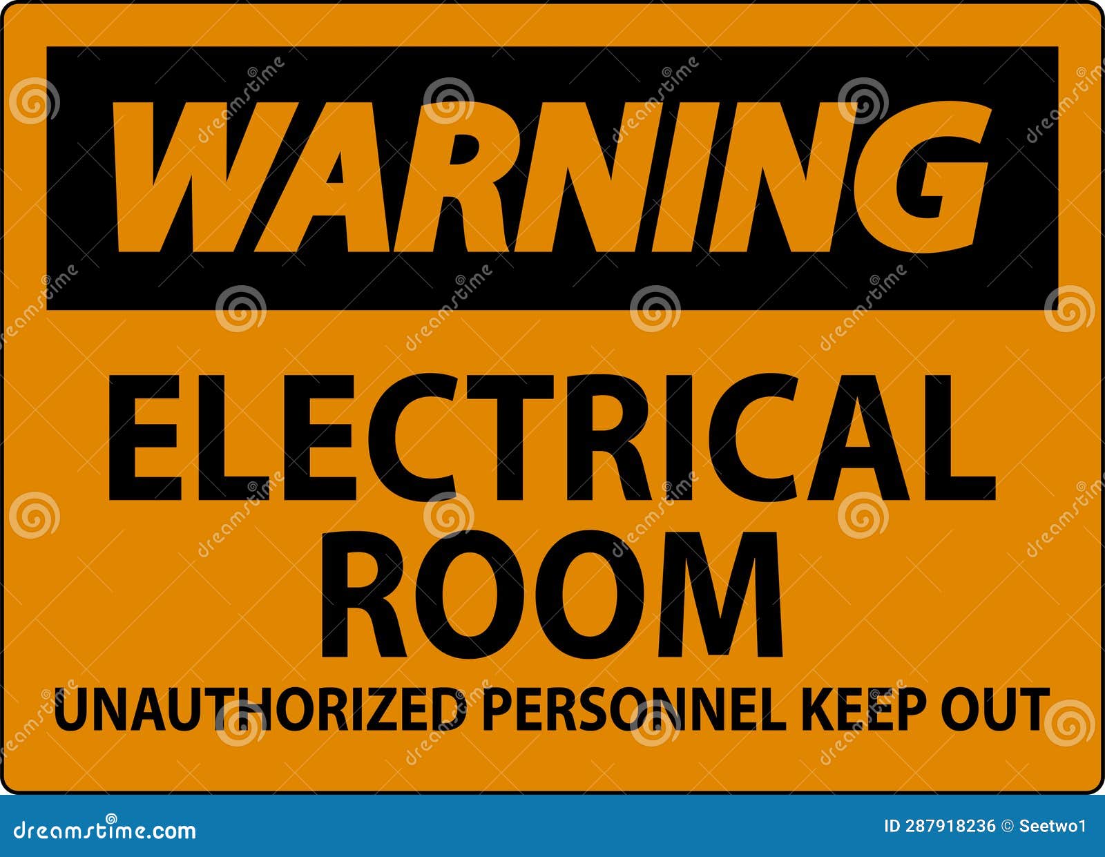 Warning Sign Electrical Room - Unauthorized Personnel Keep Out Stock ...
