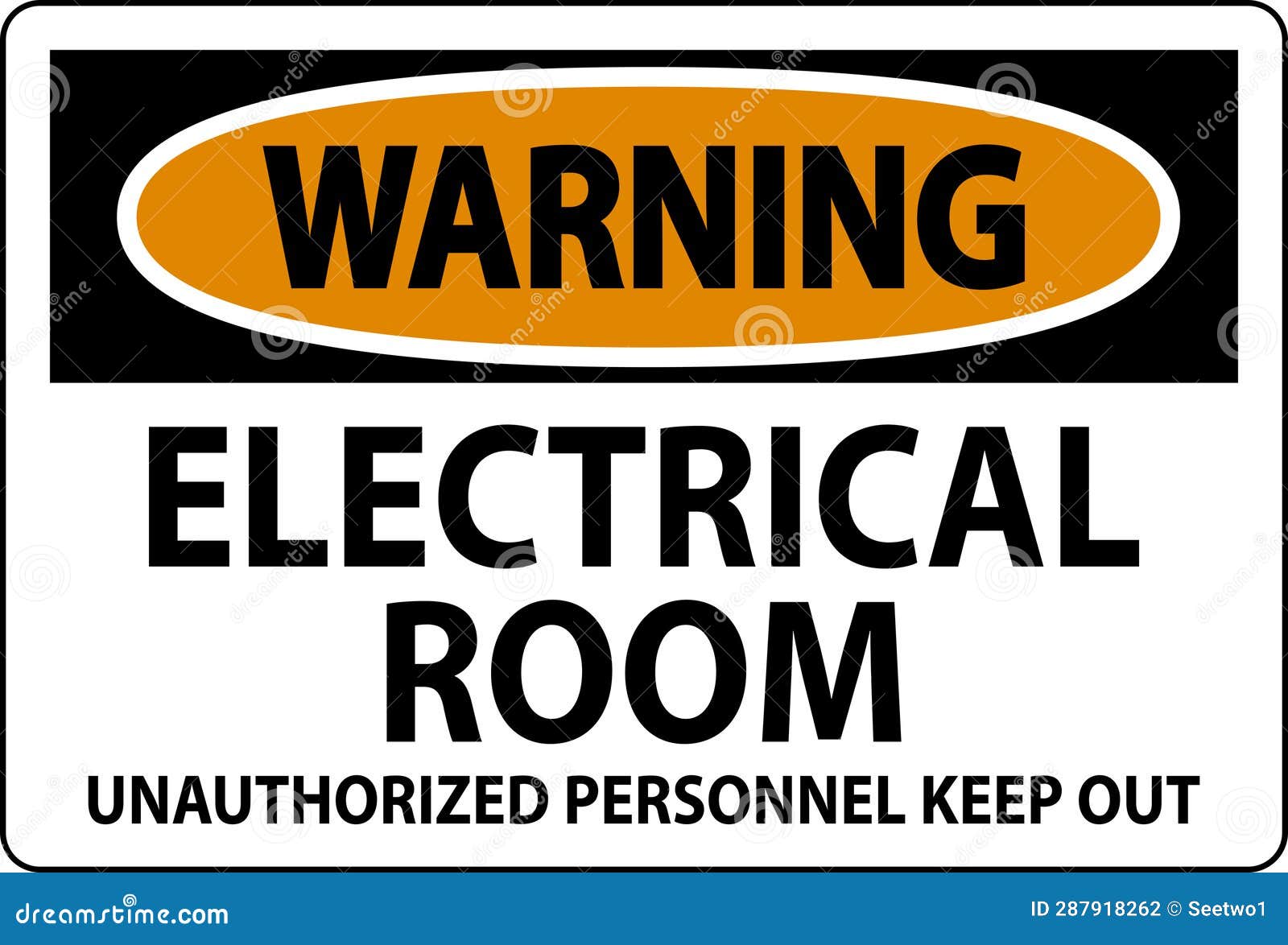 Warning Sign Electrical Room - Unauthorized Personnel Keep Out Stock ...