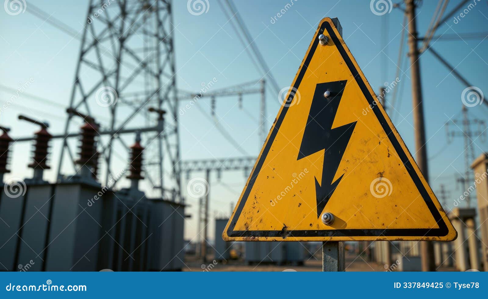 Electrical Transformers Glowing At Sunset In Power Distribution Station ...