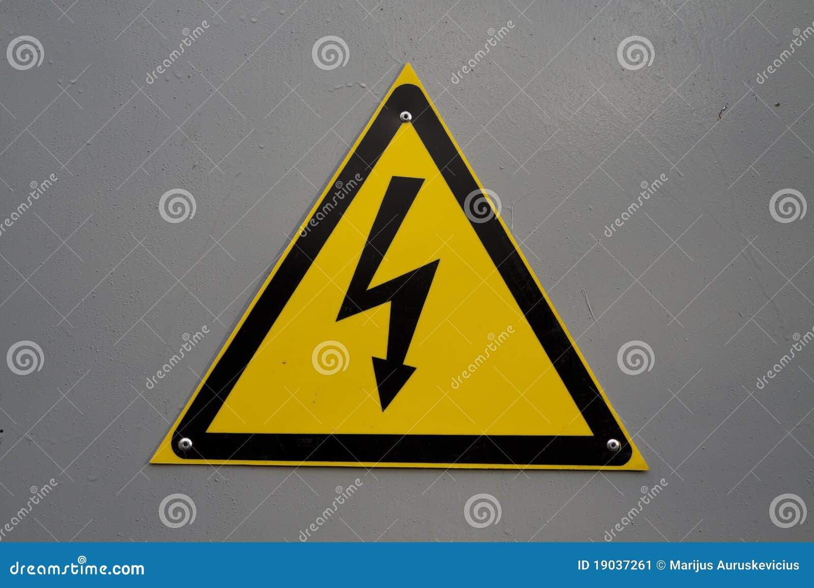 Sign With Electricity Warning Life-threatening At Bleiswijk High ...
