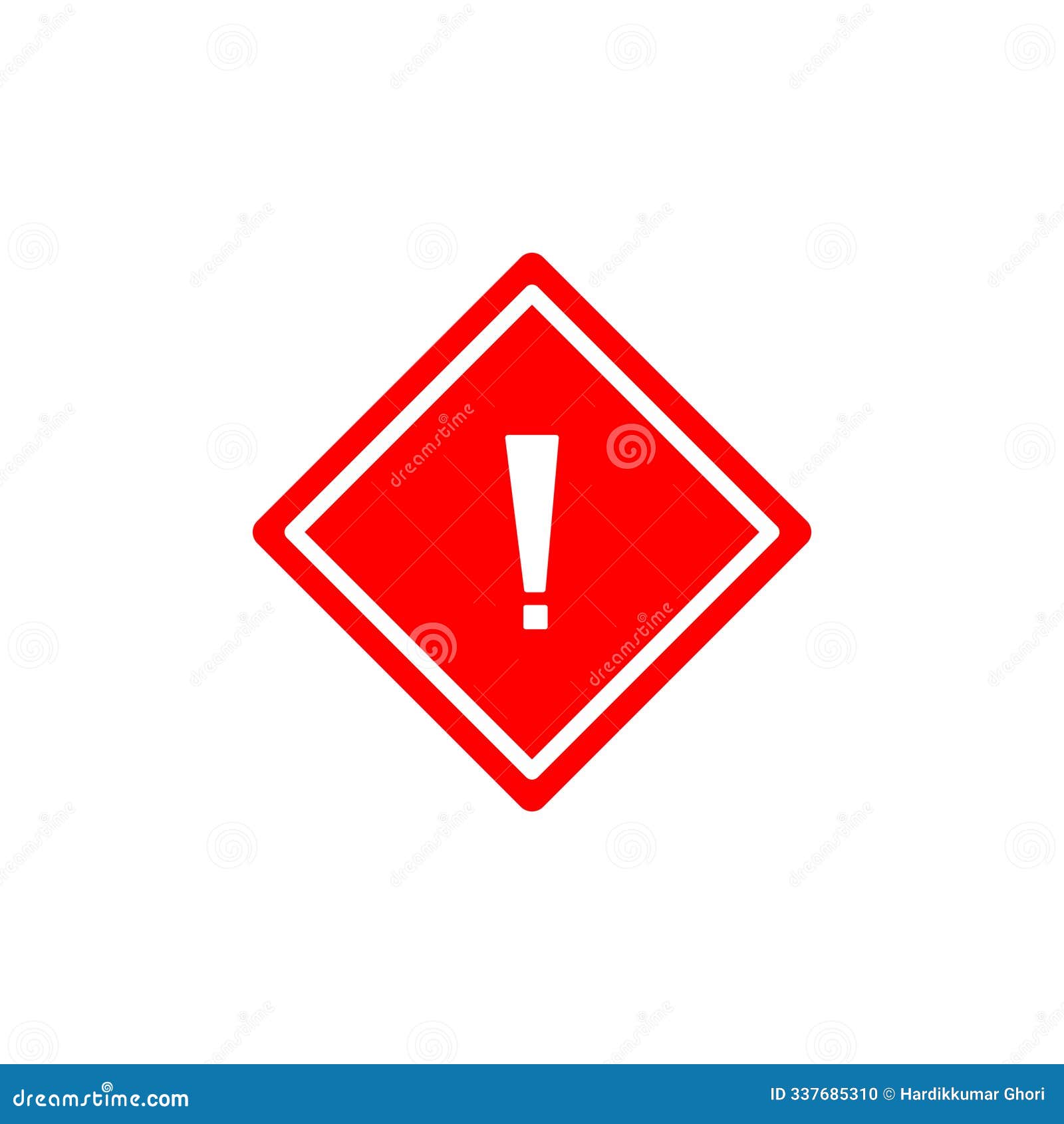 Warning Sign with Exclamation Point Stock Illustration - Illustration ...