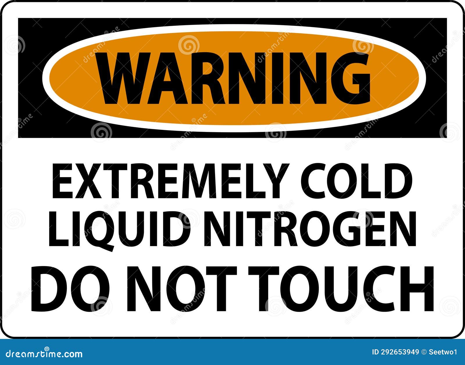 Warning Extremely Cold Surface Do Not Touch Symbol Sign, Vector ...