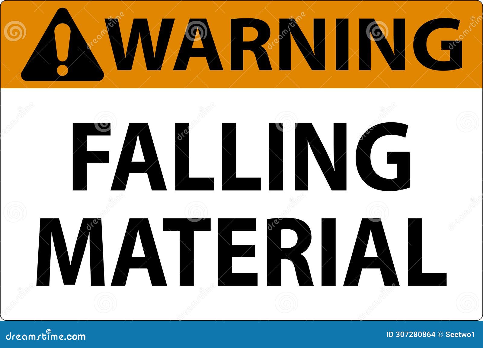 Warning Sign Falling Material Stock Vector - Illustration of label ...