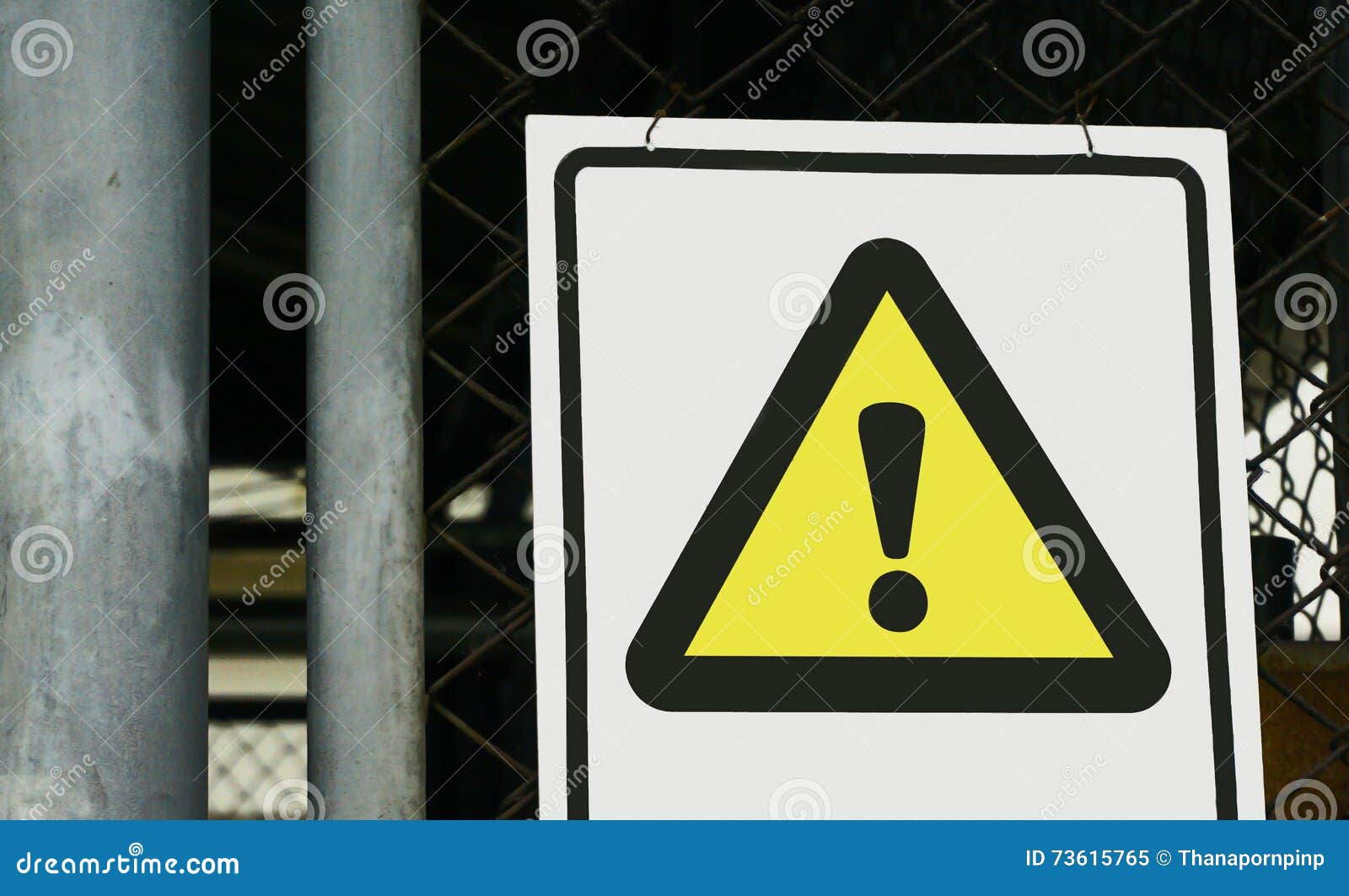 Warning Sign on the Front of Cage. Stock Image - Image of safety, alert ...