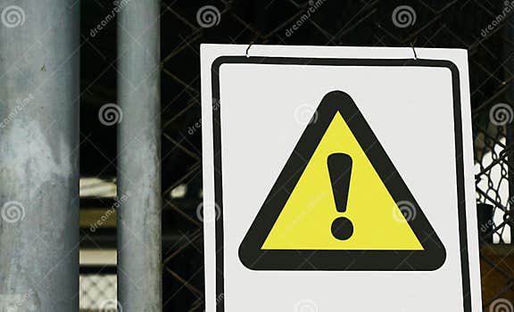 Warning Sign on the Front of Cage. Stock Image - Image of safety, alert ...