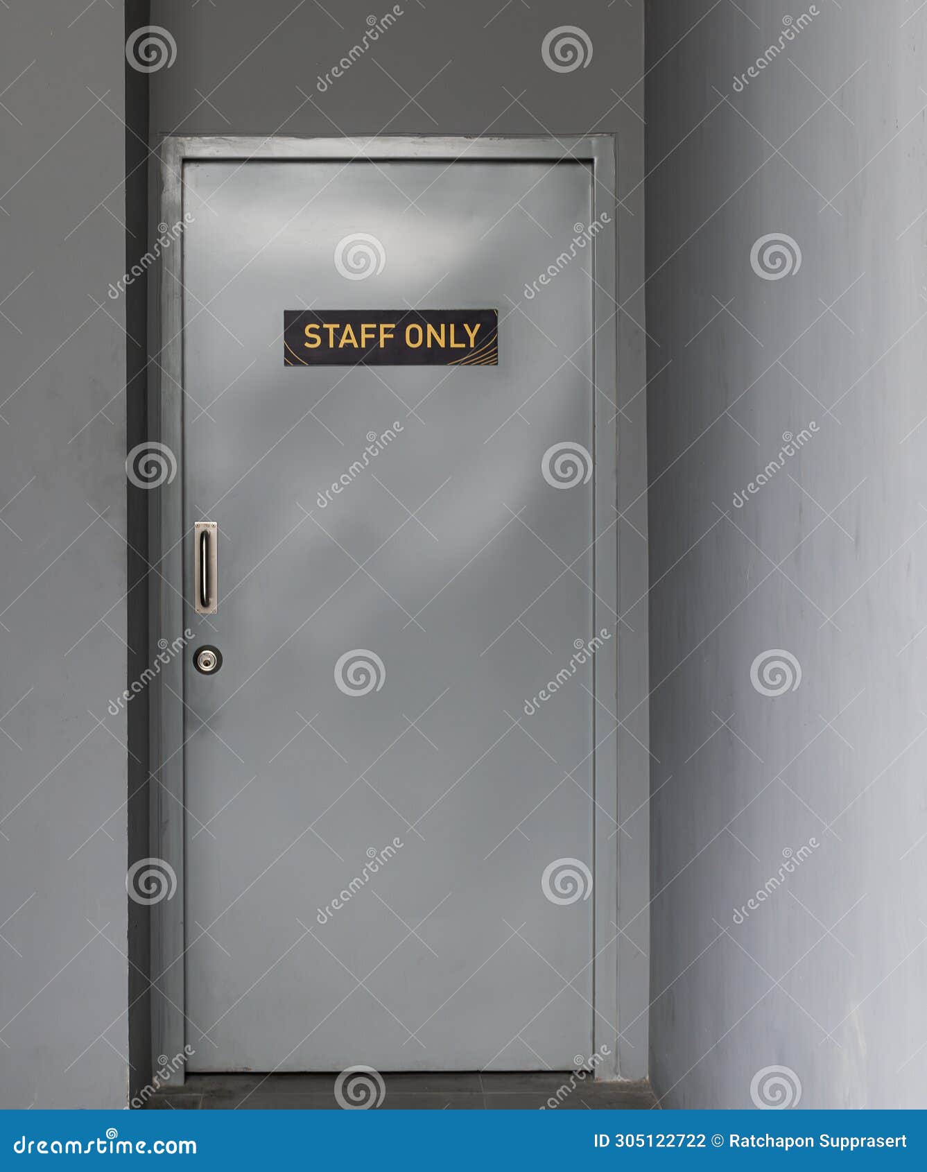 Warning Sign in Front of the Door with a Message Staff only Stock Photo ...