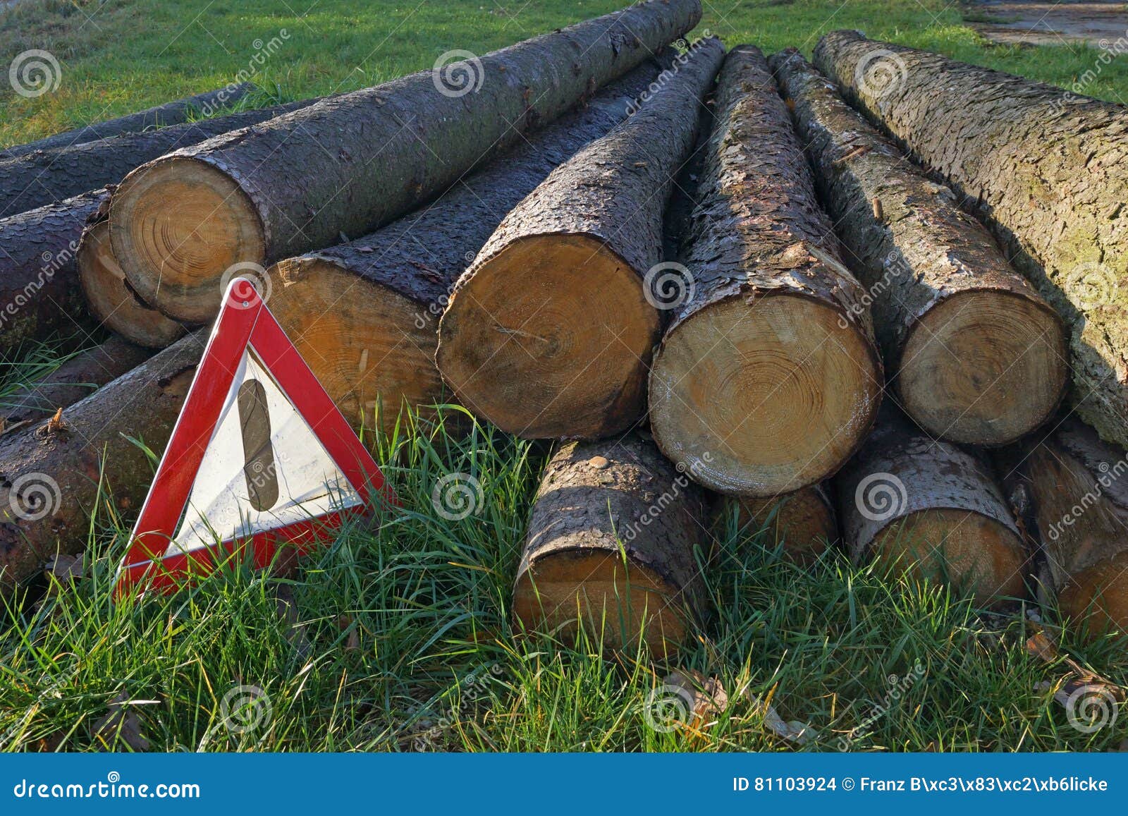 Warning sign stock photo. Image of danger, work, grass - 81103924