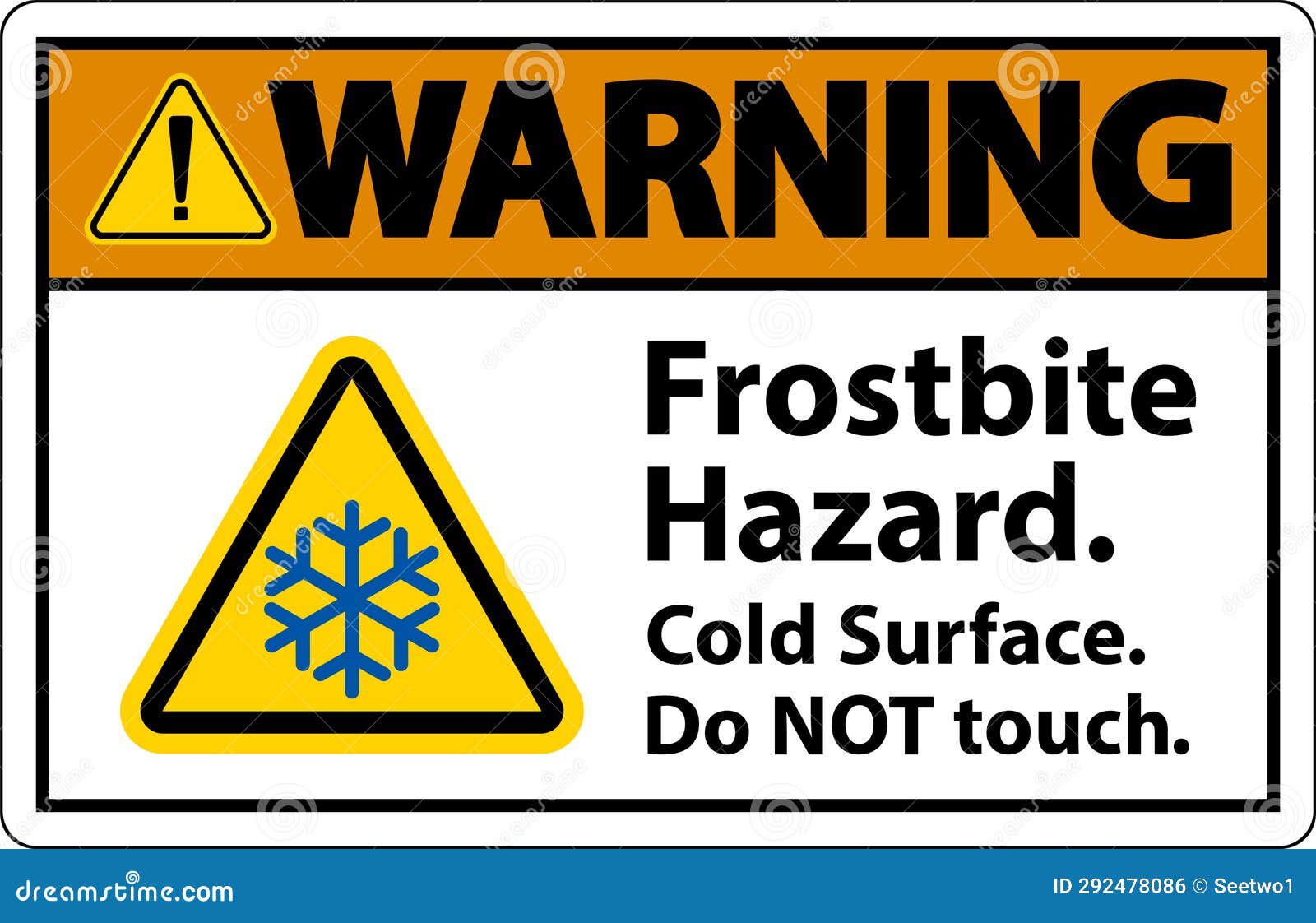 Warning Cold Burns Hazard Symbol Sign, Vector Illustration, Isolate On ...