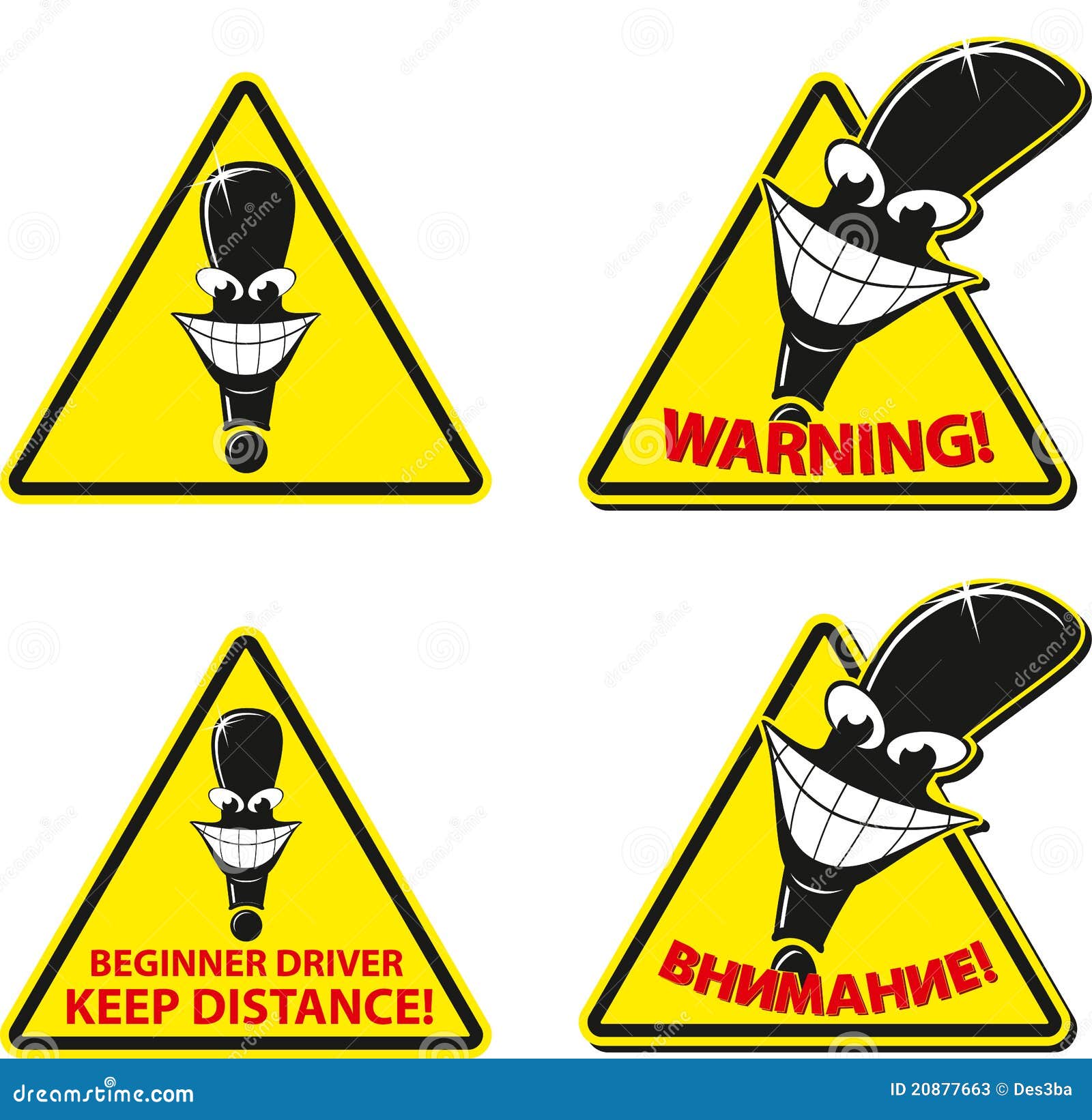 Warning sign fun stock vector. Illustration of smile - 20877663