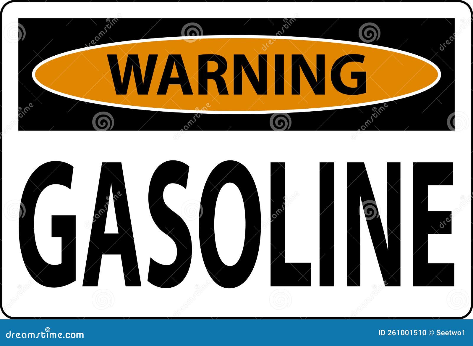 Warning Sign Gasoline Symbol on White Background Stock Vector ...
