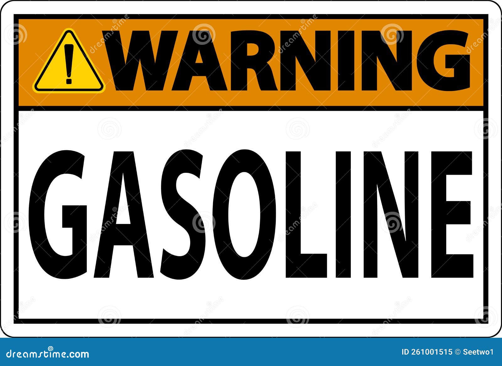 Warning Sign Gasoline Symbol on White Background Stock Vector ...