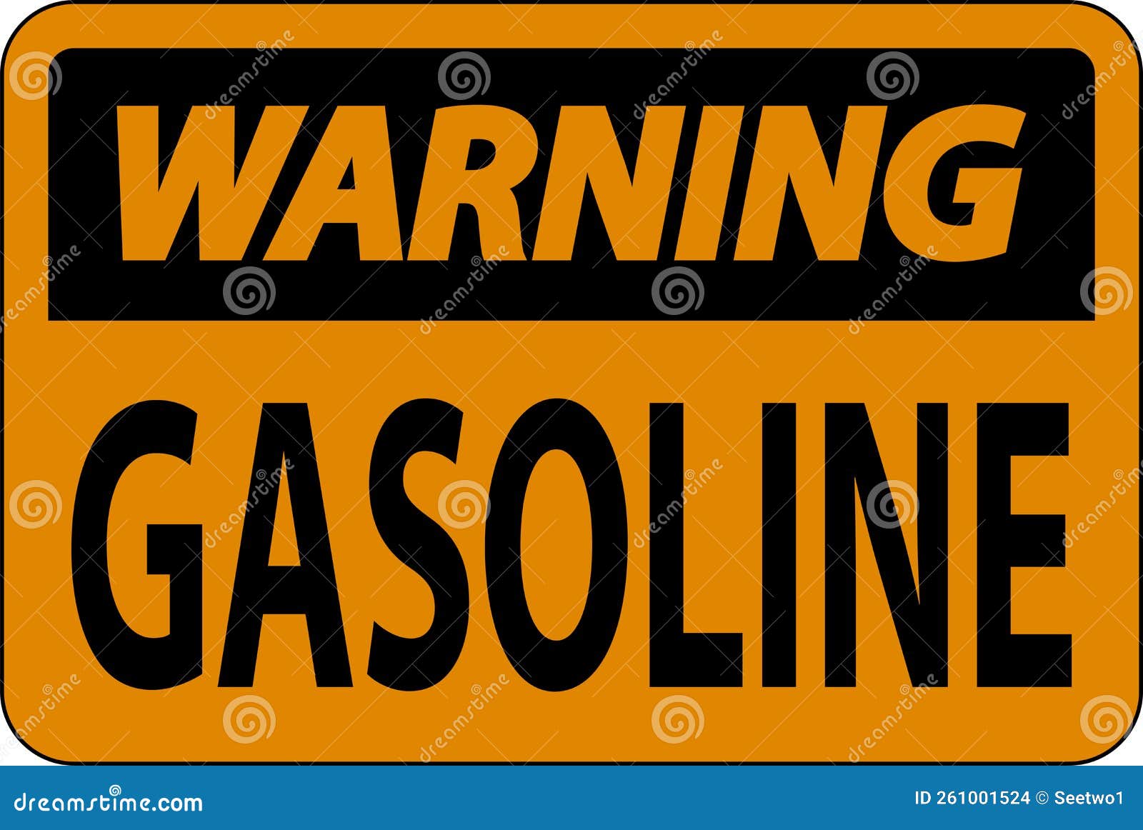 Warning Sign Gasoline Symbol on White Background Stock Vector ...