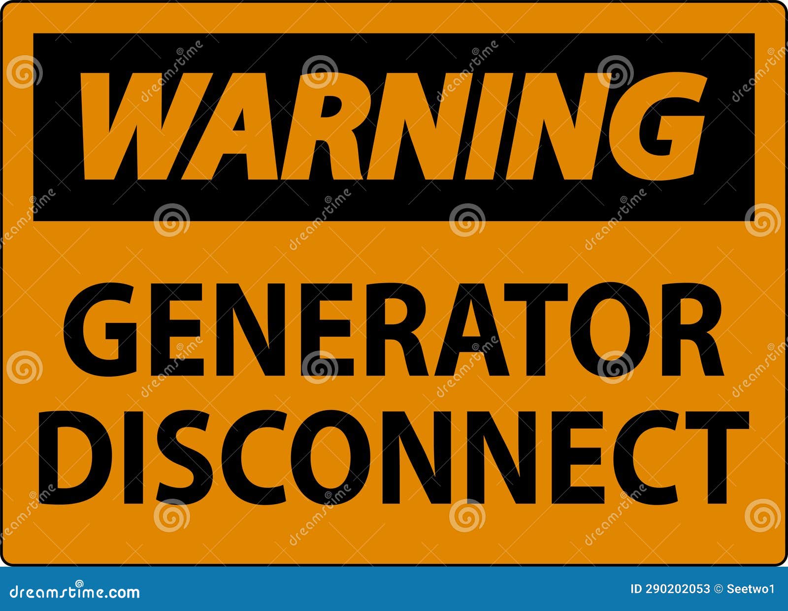 Warning Sign Generator Disconnect Stock Vector - Illustration of icon ...