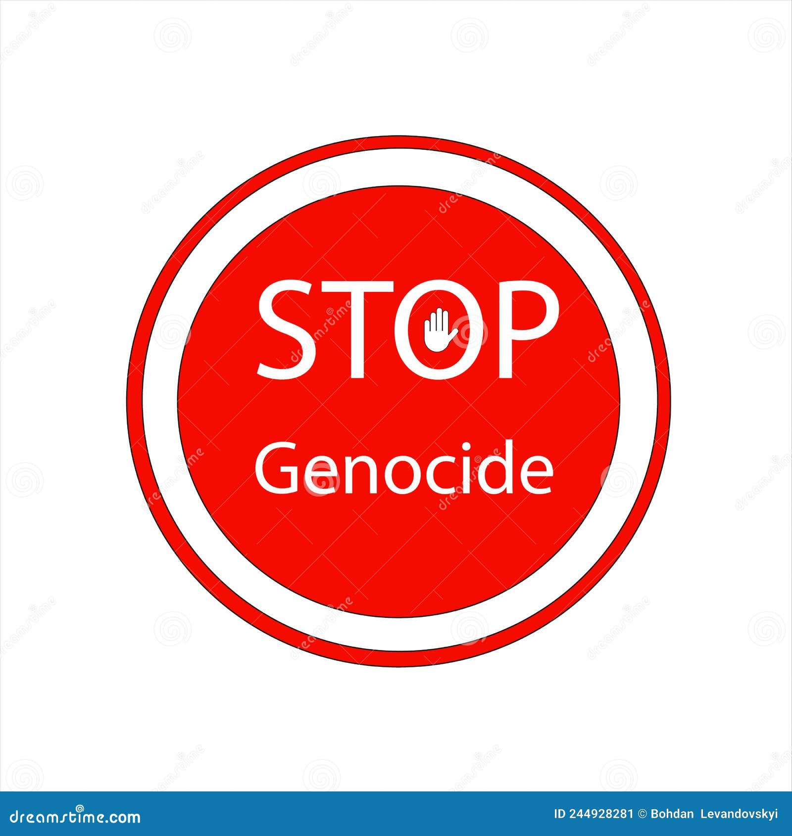 Warning Sign Genocide, Vector Illustration.Eps10 Stop Stock Vector ...