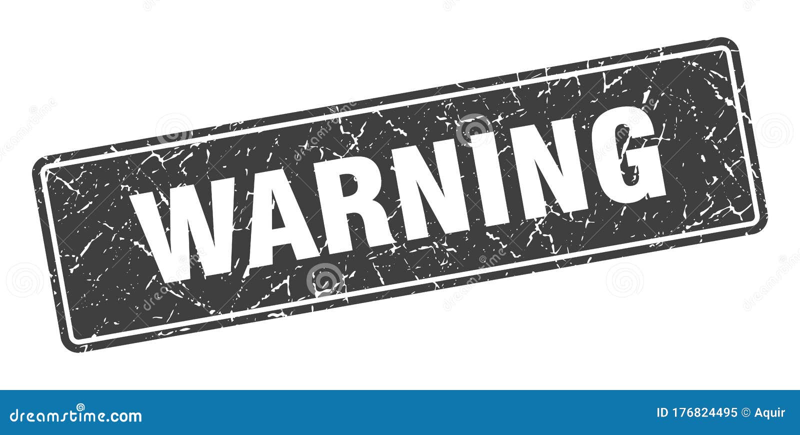 Warning Sign. Warning Grunge Stamp Stock Vector - Illustration of black ...